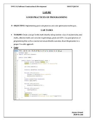 Lab #7 - Copy - lab - LAB # 7 STRUCTURAL PATTERNS: ADAPTER PATTERN ...