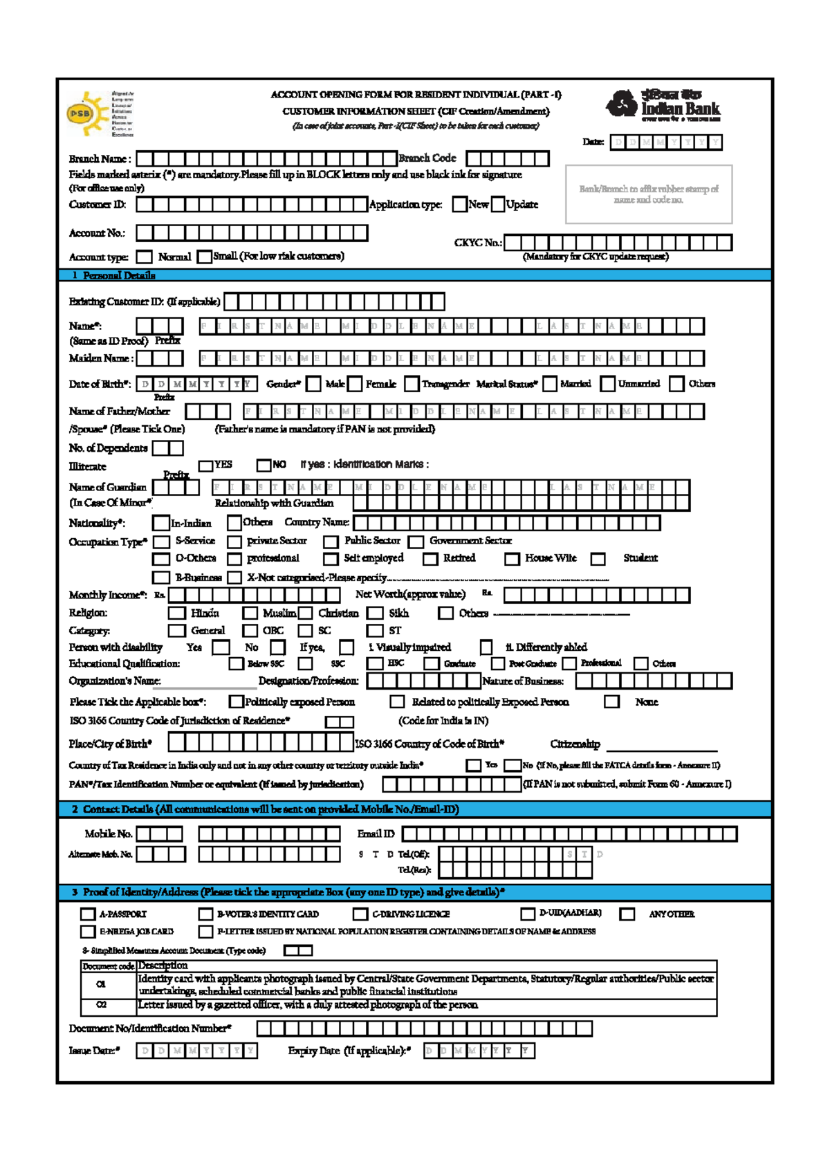 CIF-Individual-Form - OTHER - Algrest for Lans term ACCOUNT OPENING ...