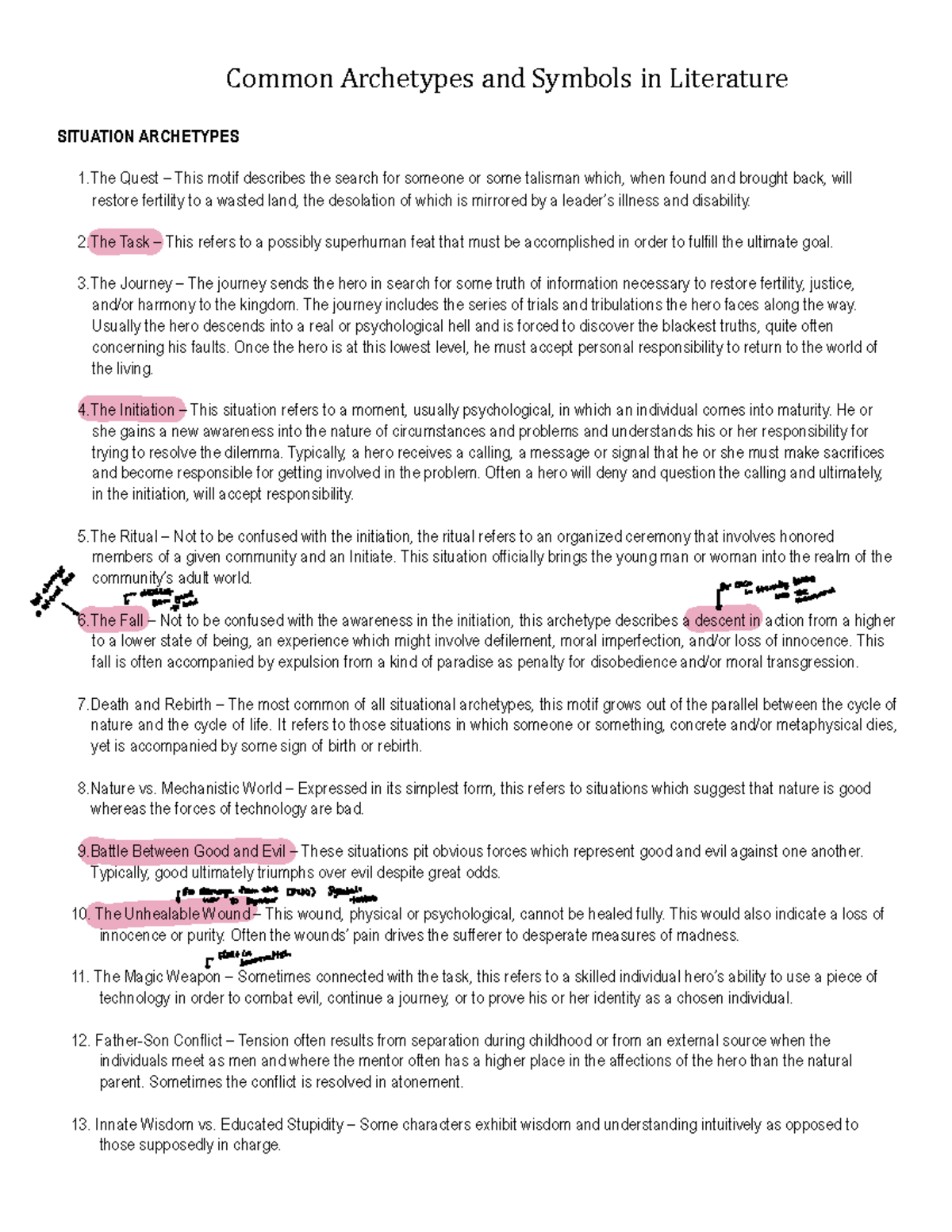 Archetypes & Symbols - Common Archetypes and Symbols in Literature ...