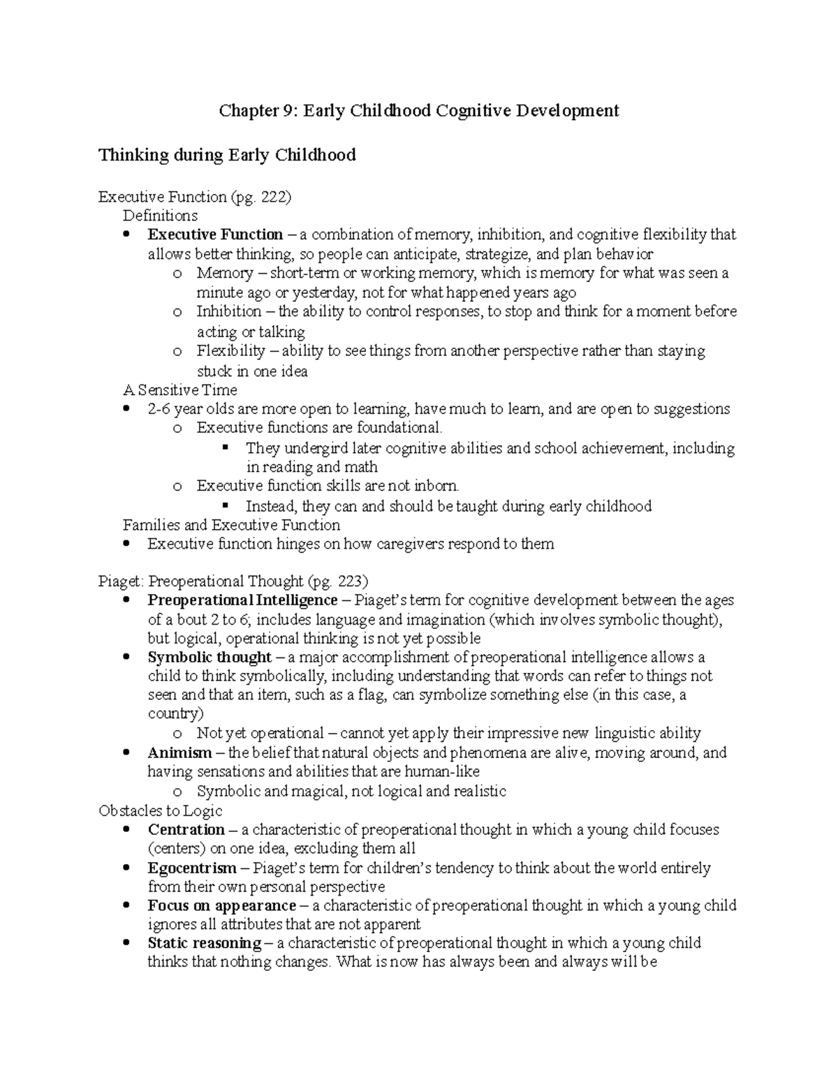 Ch. 9 Notes - Professor Dr. Elizabeth Morgan, Online: Outlined textbook ...