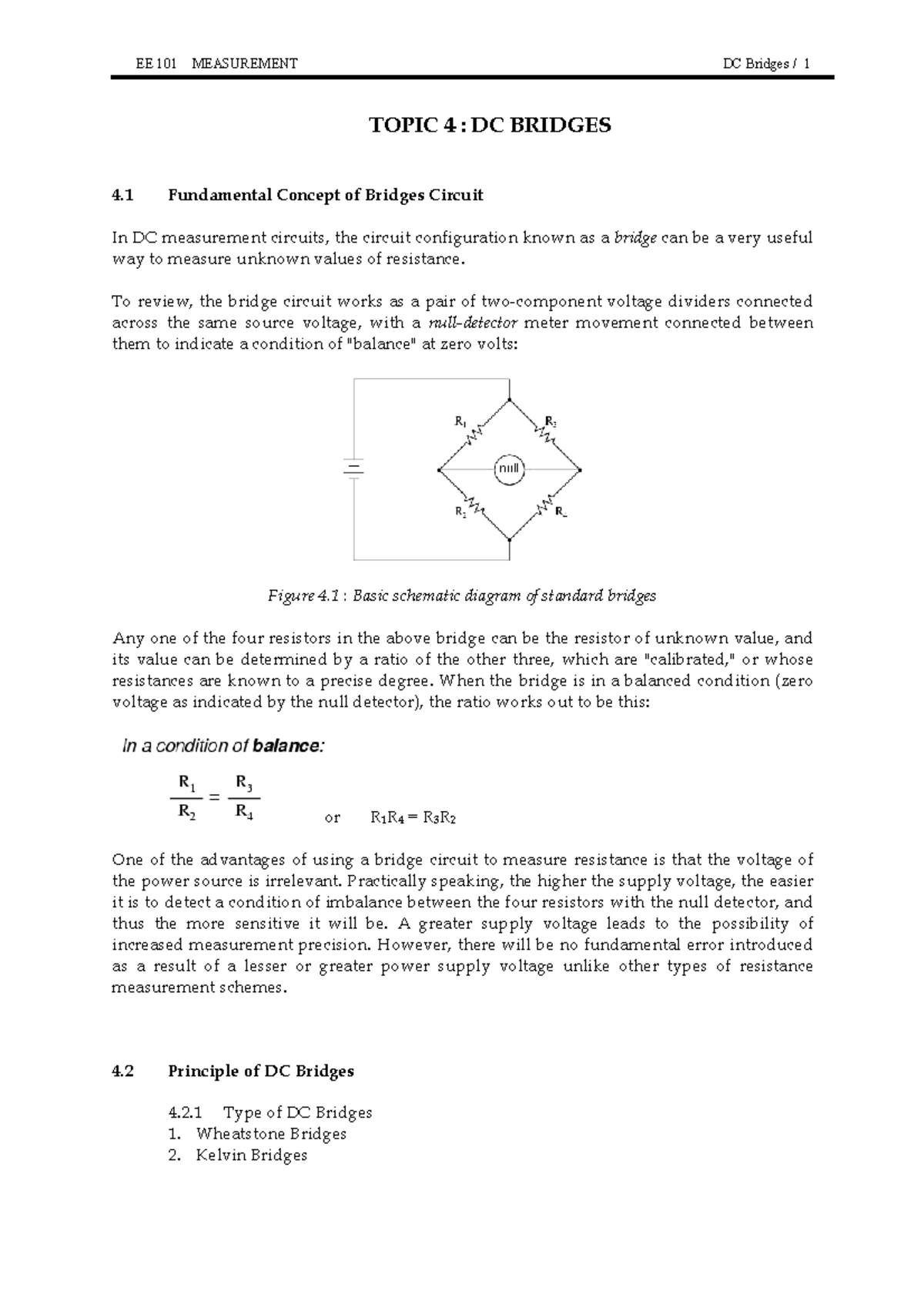 DC Bridge - Note - In DC - Studocu