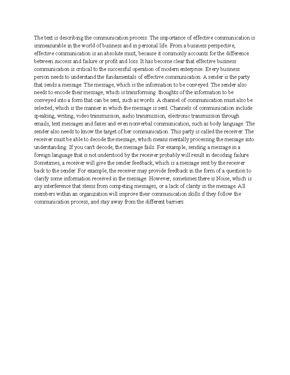 AC271 Mass communications Midterm - The text is describing the ...