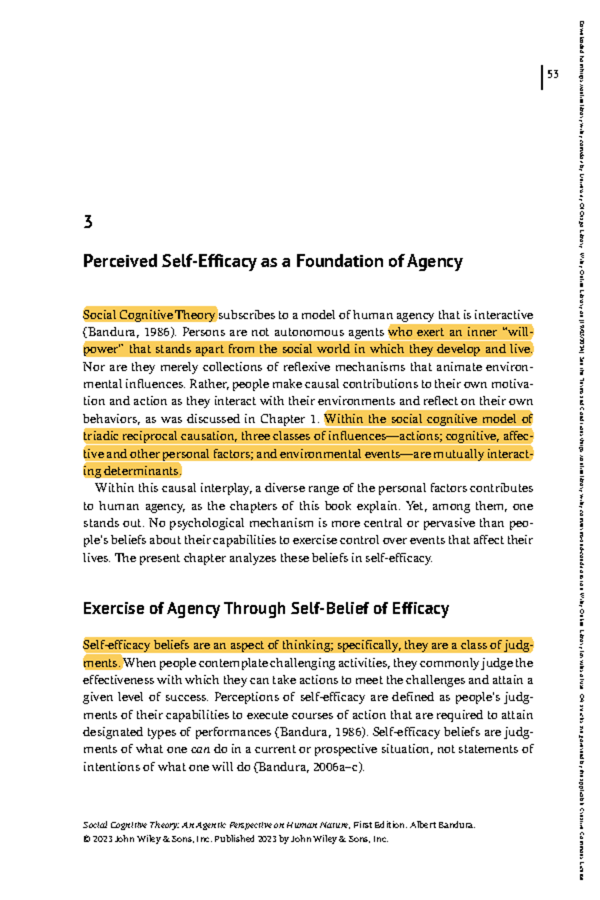 Social Cognitive Theory - 2023 - Cervone - 53 Social Cognitive Theory ...