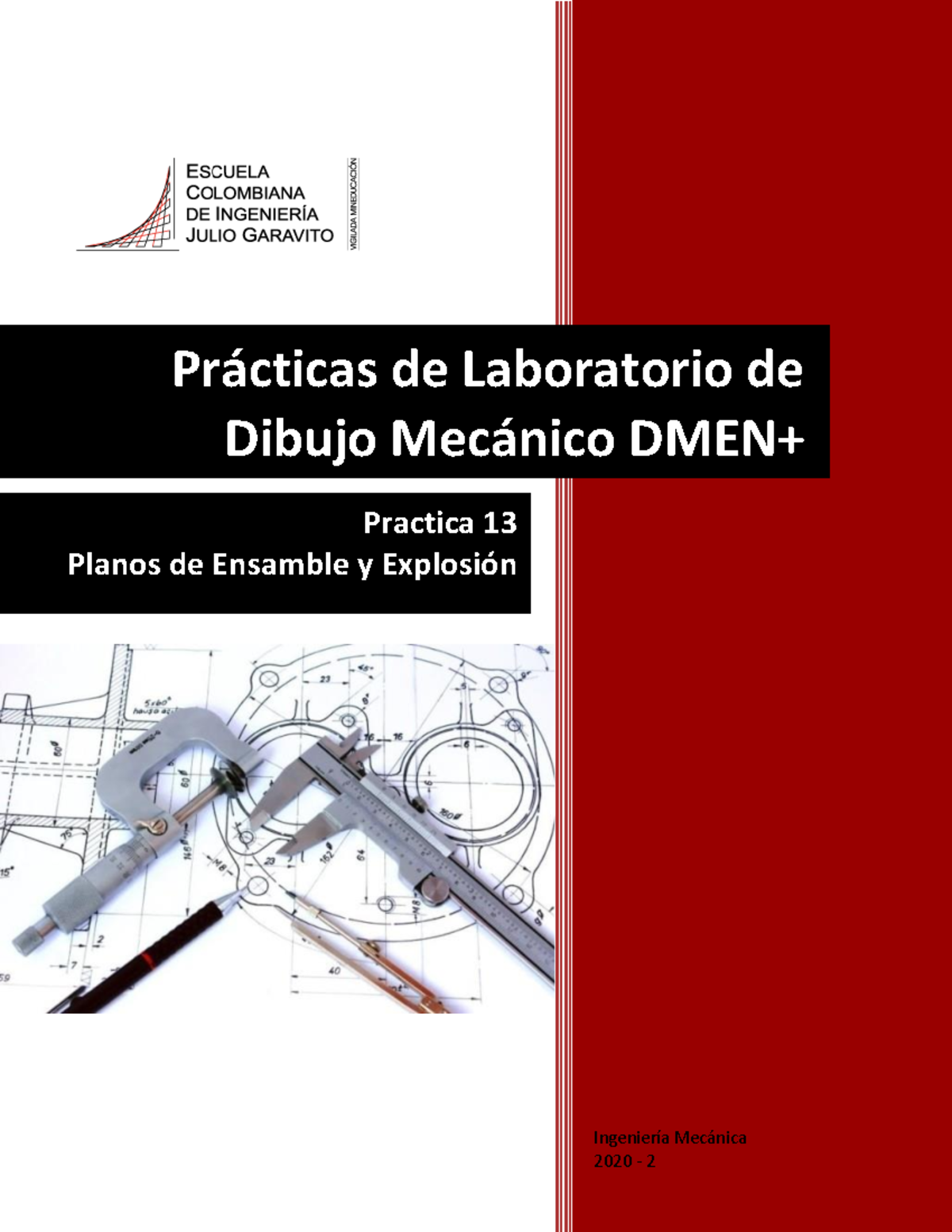 Práctica 9 - Planos ensamble y explosion - Prácticas de Laboratorio de ...