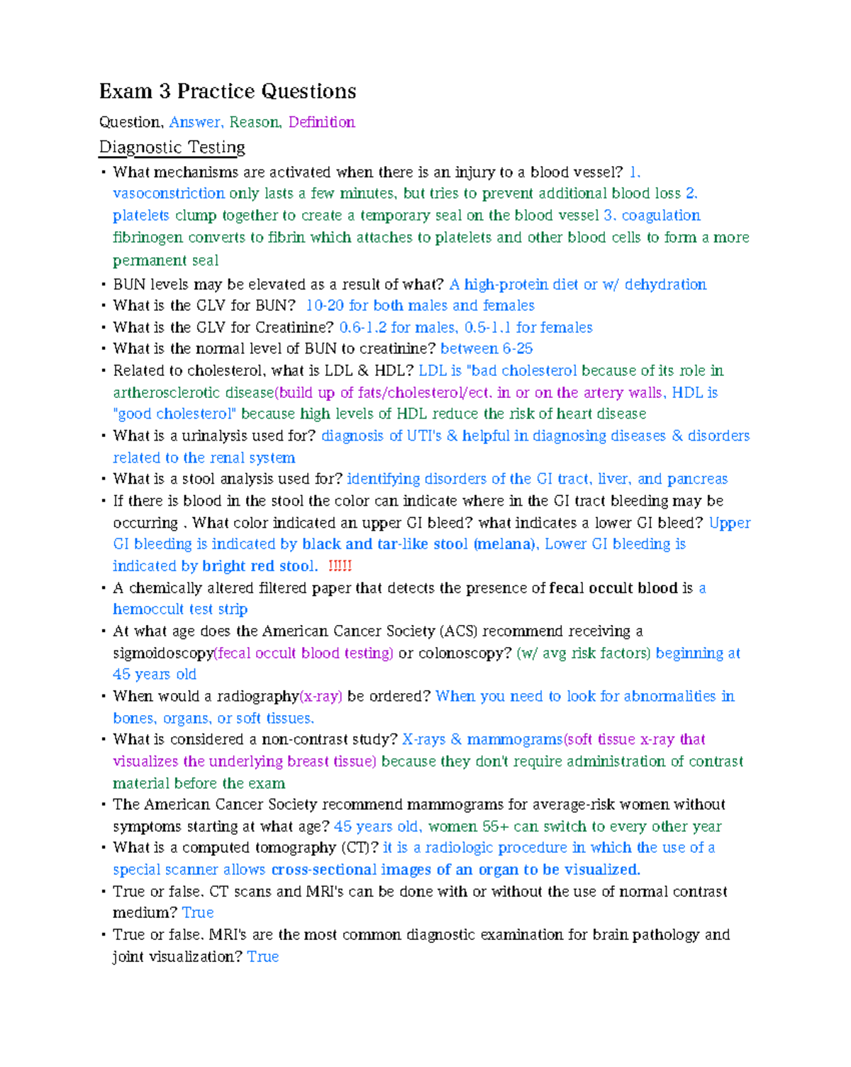 Exam 3 notes - NSG 3100 - ‣ ‣ ‣ ‣ ‣ ‣ ‣ ‣ ‣ ‣ ‣ ‣ ‣ ‣ - Studocu