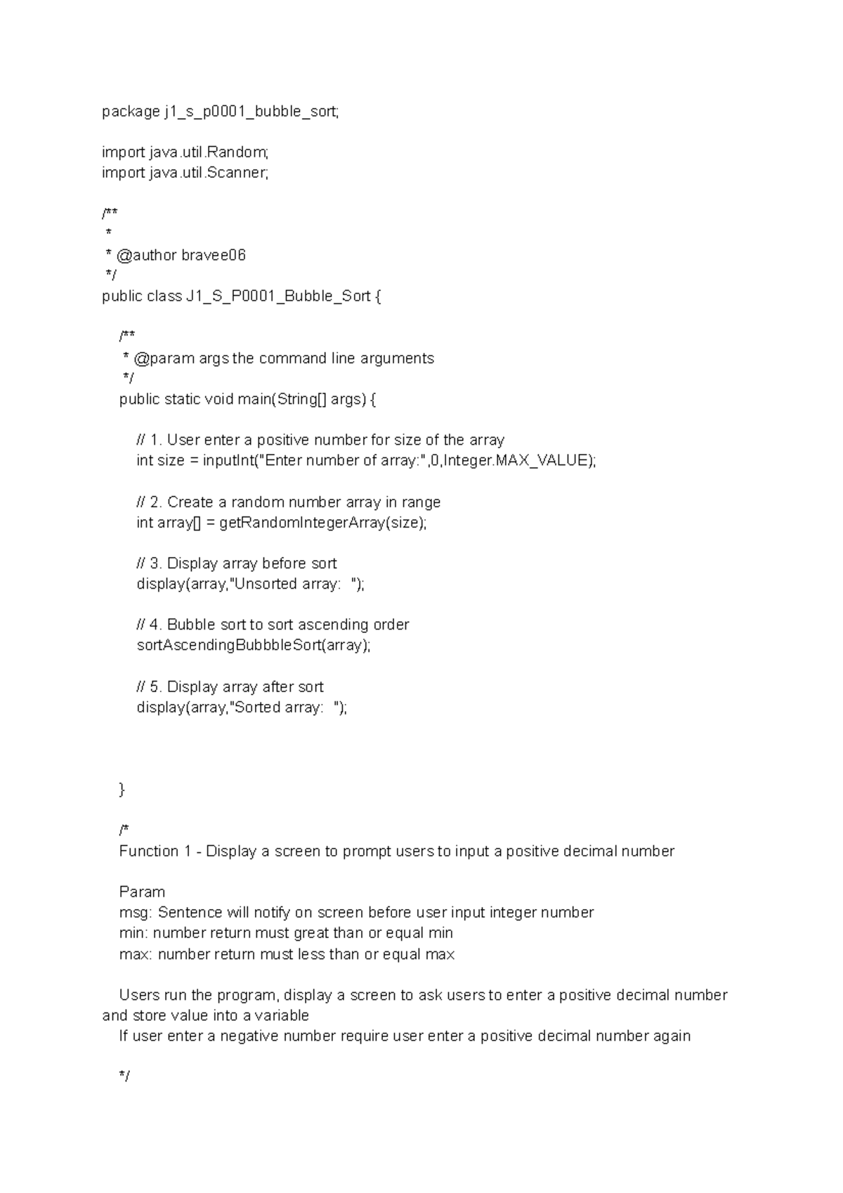 J1 S P0001 Bubble Sort - .rgjleihlbgiethgierhg - Operating System - FPT ...