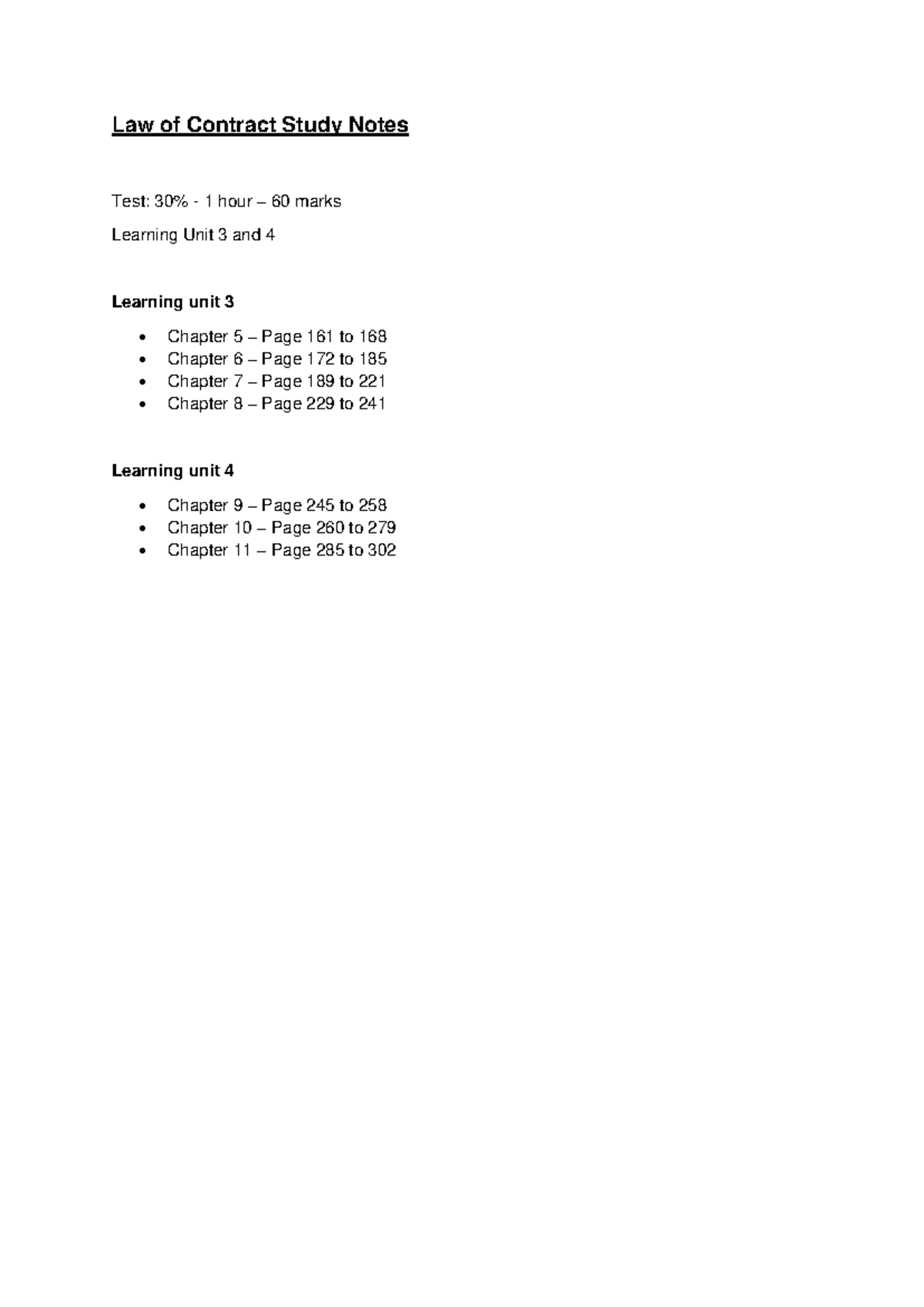 LACO Chapter 5 - Summary Law of Contract - Law of Contract Study Notes ...