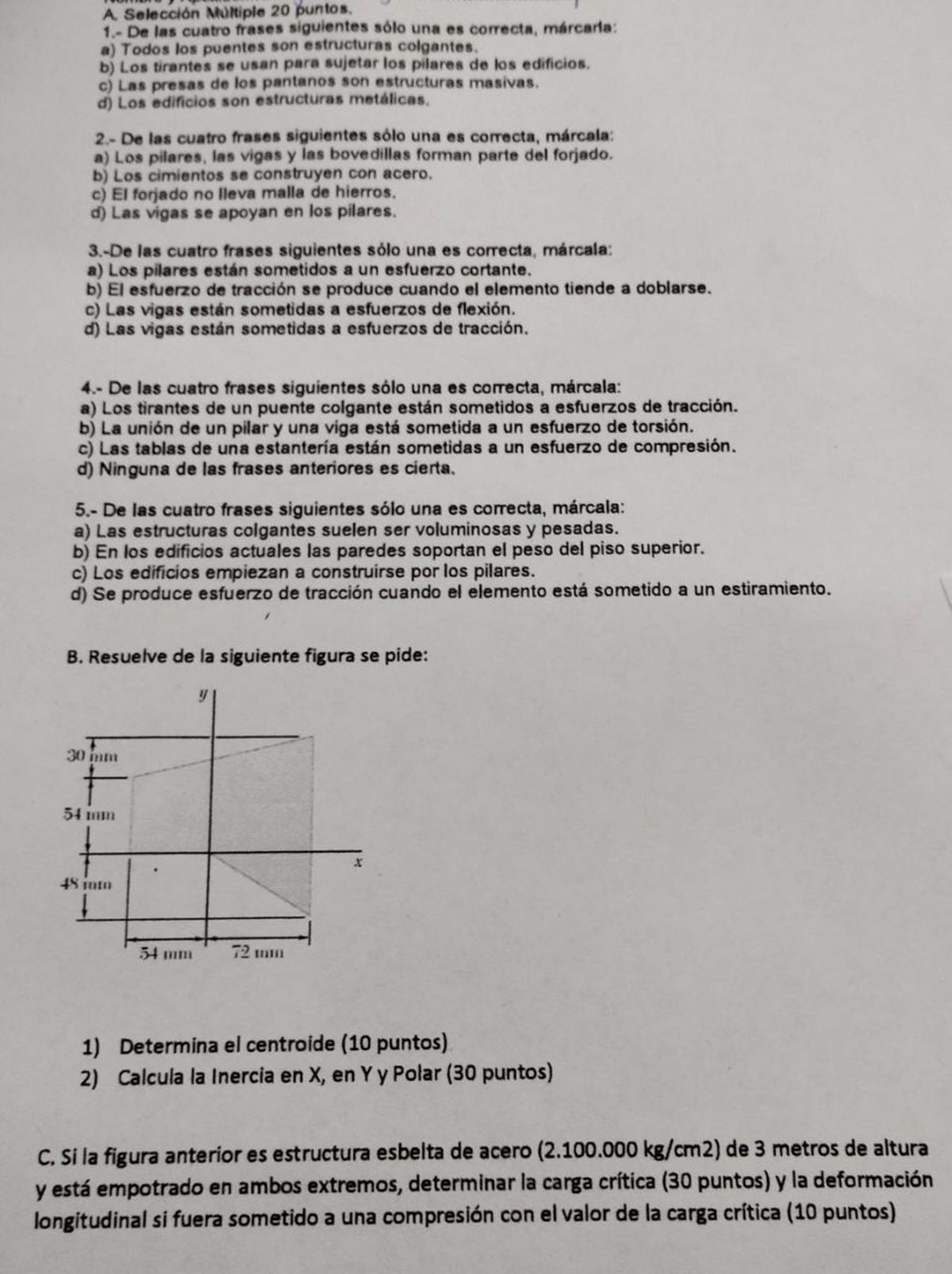 Segundo Examen Parcial 2023 - Resistencia de los materiales - Studocu