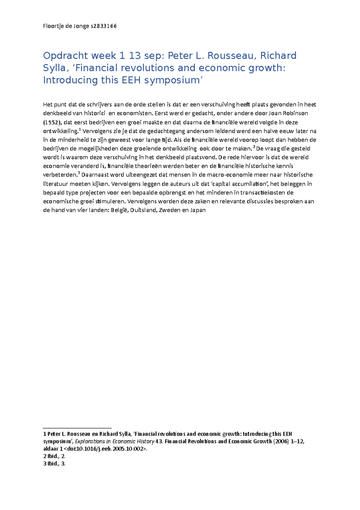 Opdracht week 1 13 sep - Floortje de Jonge s Opdracht week 1 13 sep ...