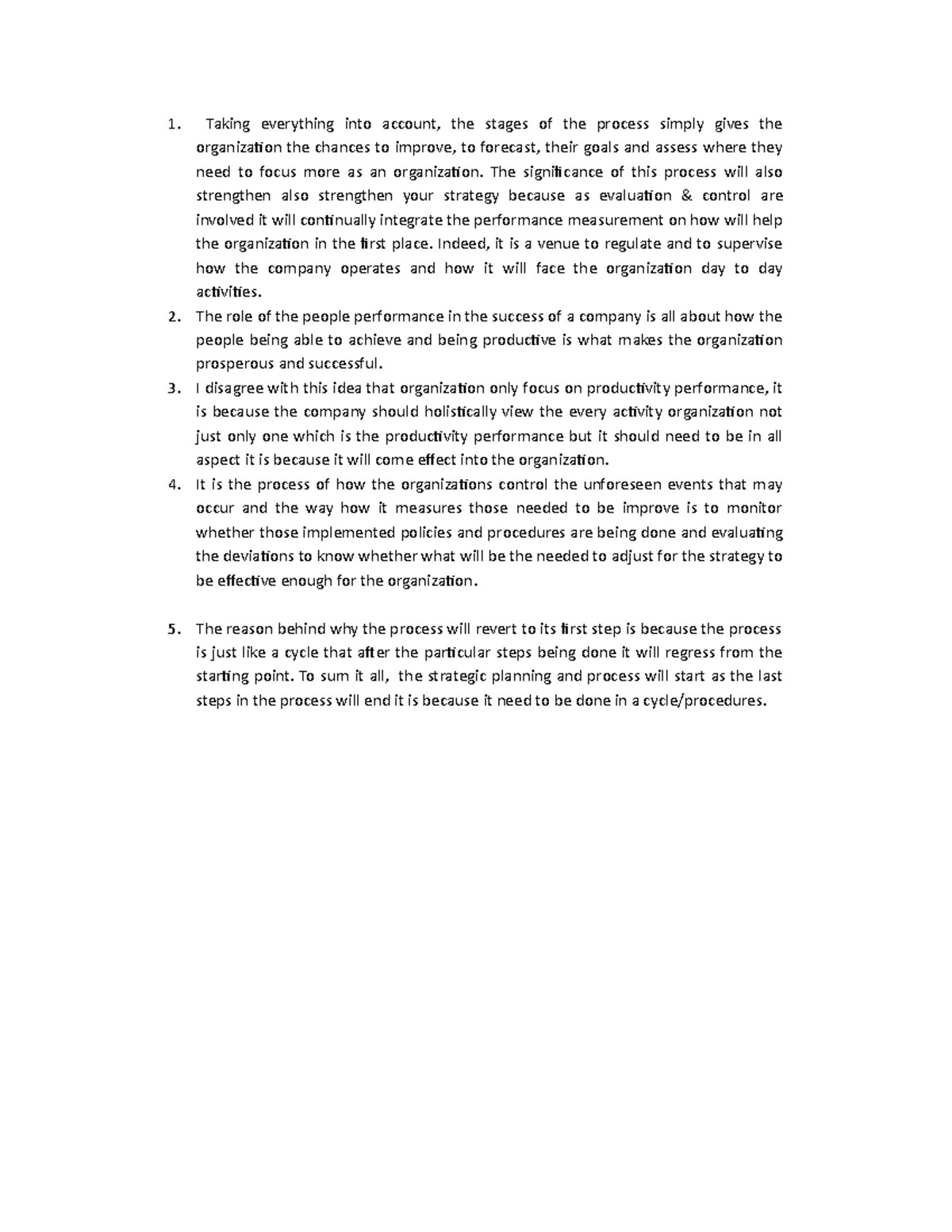 Strategic Management - ssadd - Taking everything into account, the ...