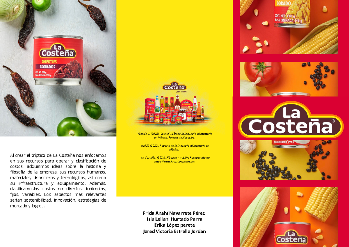 U2 A2 - unidad 2 triptico - Al crear el tríptico de La Costeña nos ...