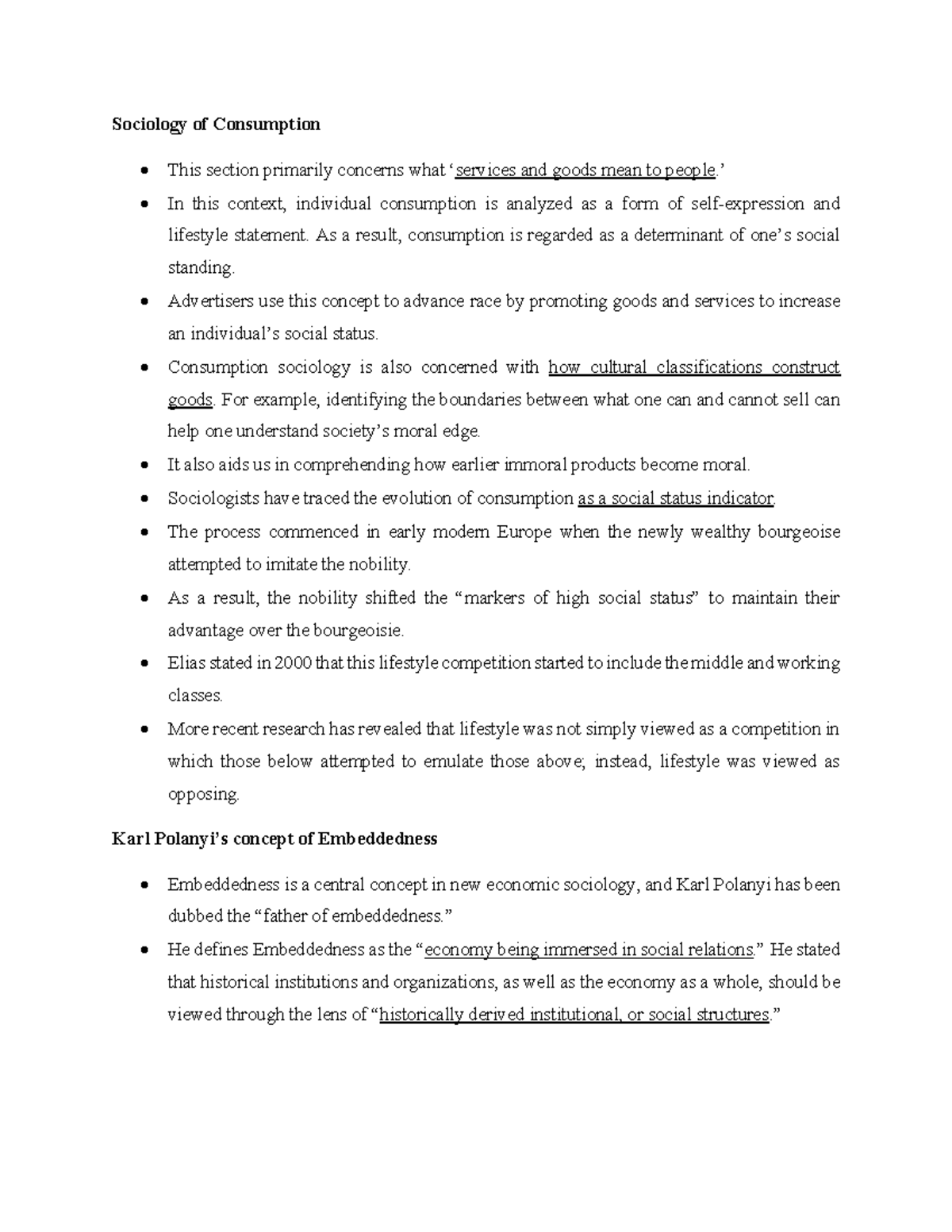 Sociology of Consumption - Sociology of Consumption This section ...