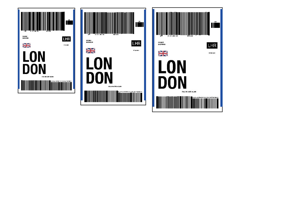 Design a sticker - 18 01 - 03 - 2002 - 00 MAR 2020 LHR ####### POORVI ...