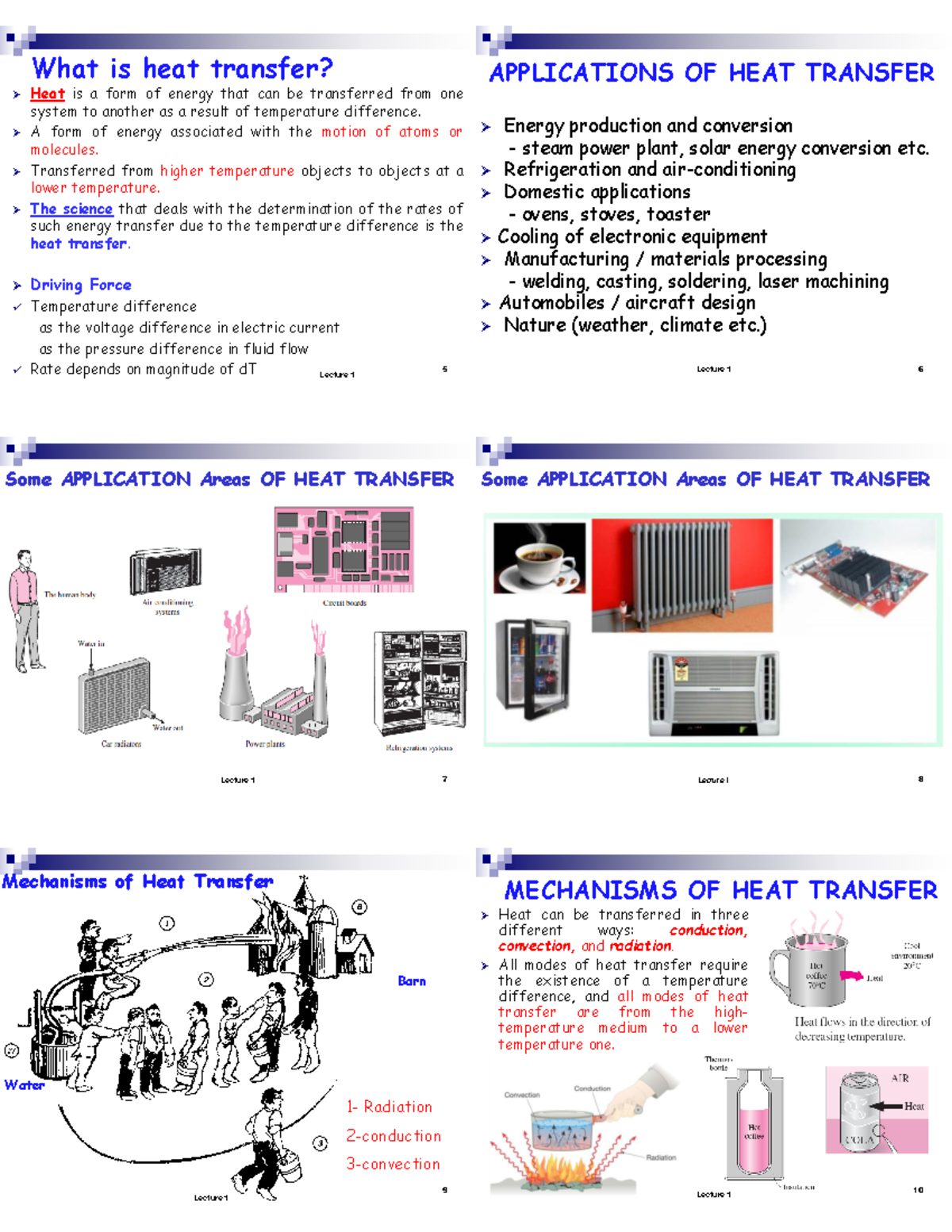 Slide 1 - just notes - What is heat transfer? Heat is a form of energy ...