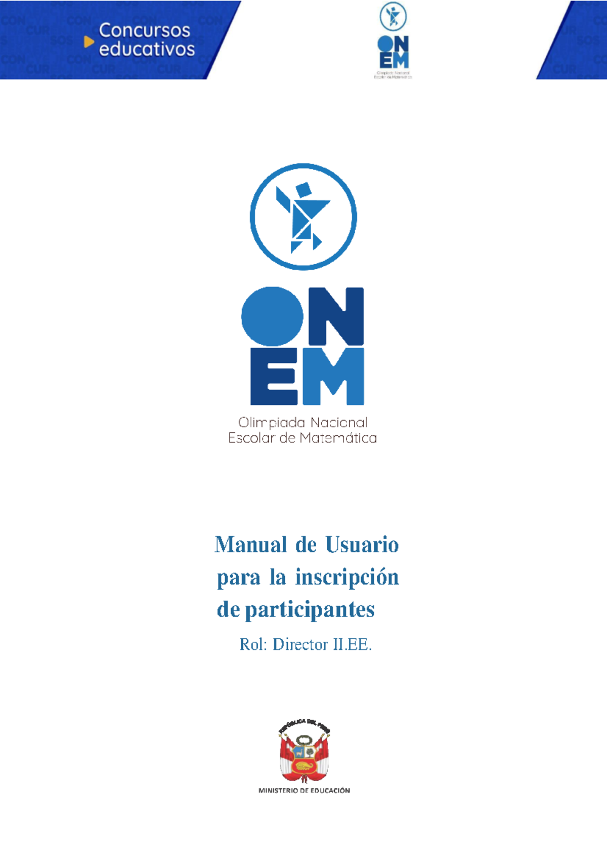 Manual Inscripcion ONEM 2023 - Manual de Usuario para la inscripción de ...