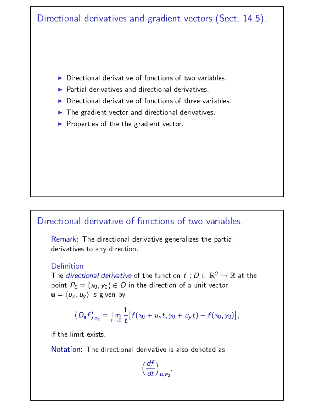 Midterm Lesson Admath - Directional derivatives and gradient vectors ...
