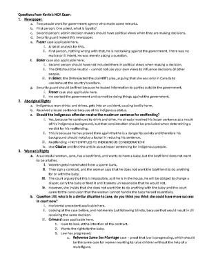 Foundations NCA Sample Exam Answers and Second Exam with Answers - NCA ...