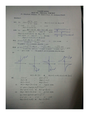 Tutorial 5 - Calculus I - Studocu