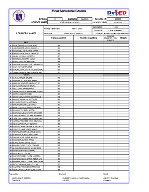 WORK Immersion Portfolio - IMMERSION PORTFOLIO CONTENT TITLE PAGE ...