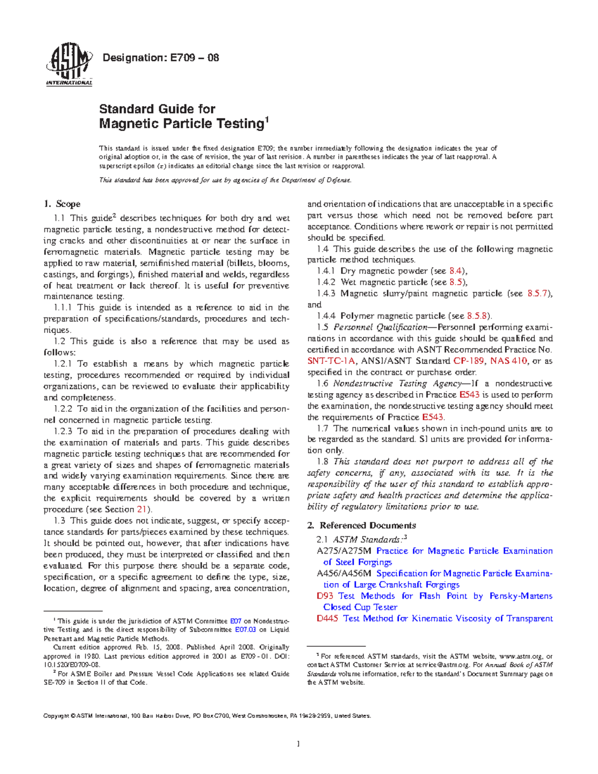 Astme 709 08 - TUGAS - Designation: E709 – 08 Standard Guide for ...