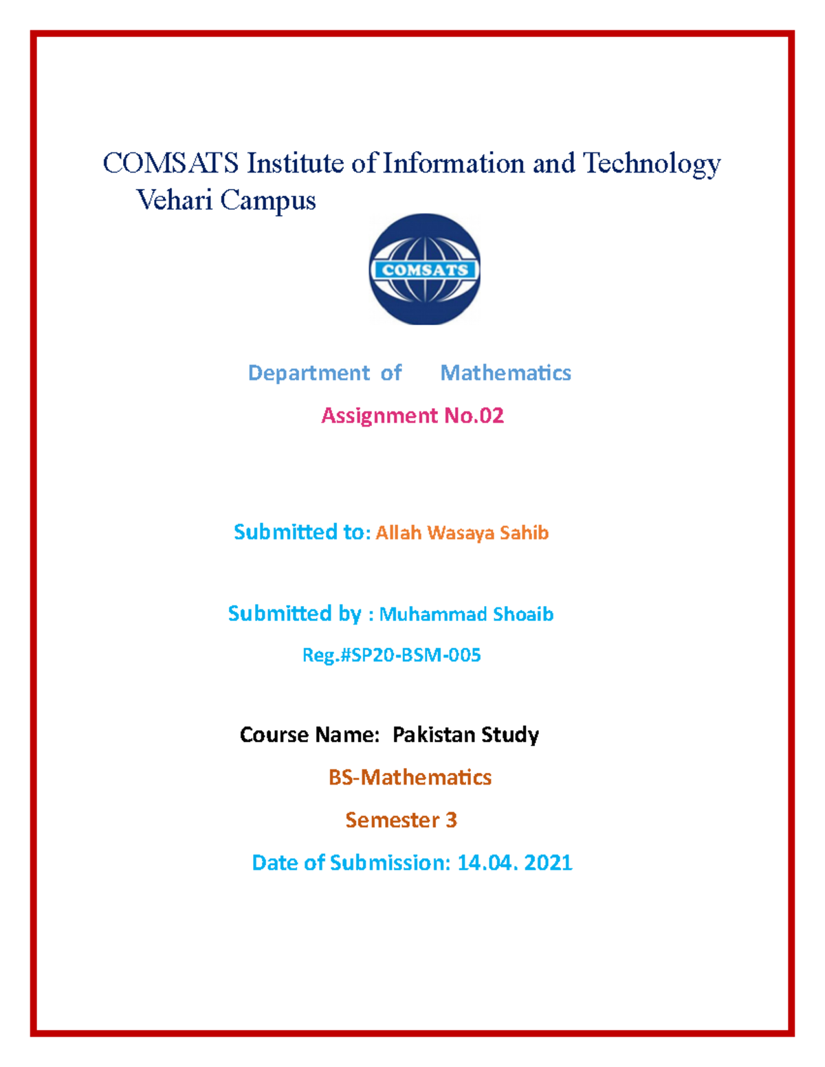 Economic destabilization due to food shortage - COMSATS Institute of ...
