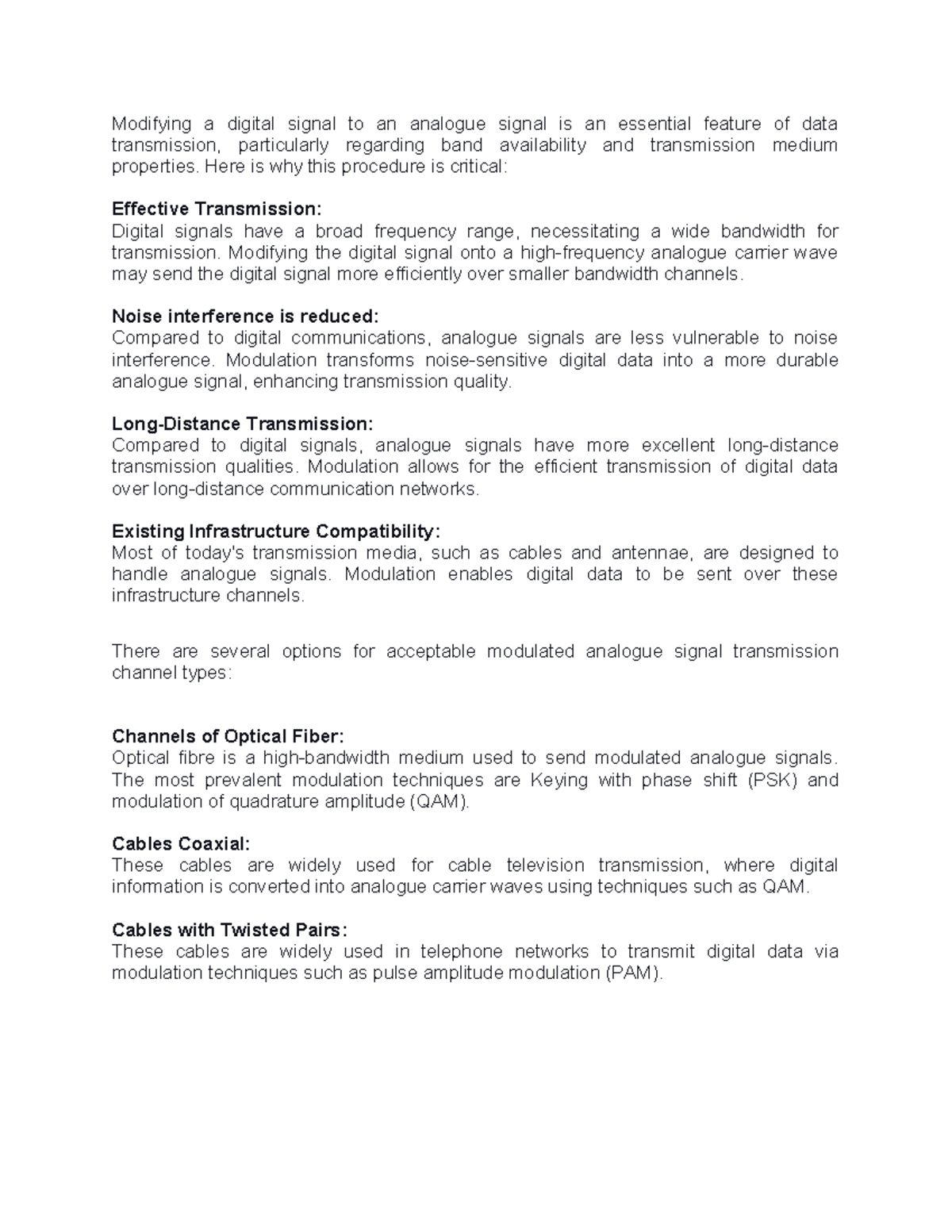 GDB solution 2023 - Modifying a digital signal to an analogue signal is ...