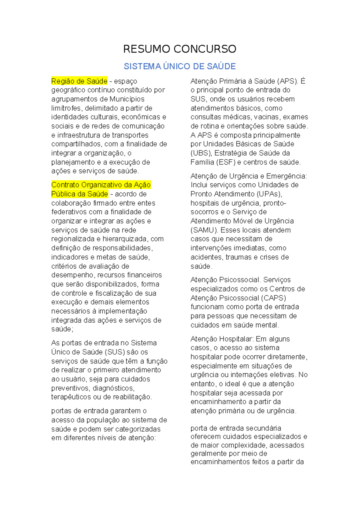 Resumo Concurso 3 - cariologia - RESUMO CONCURSO SISTEMA ÚNICO DE SAÚDE ...