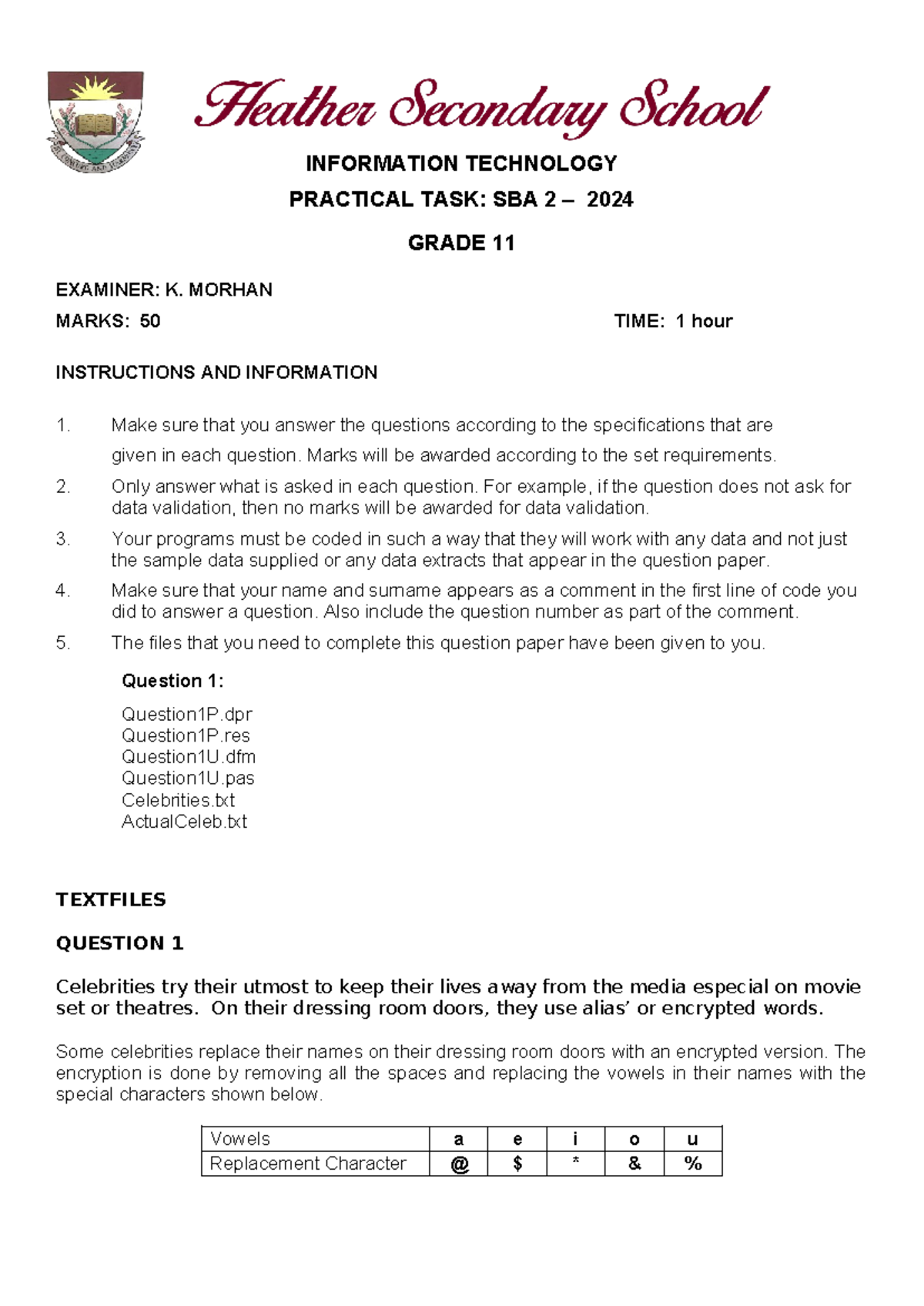 INFT GR11 SBA2 2024 - term 2 coding assign - INFORMATION TECHNOLOGY ...