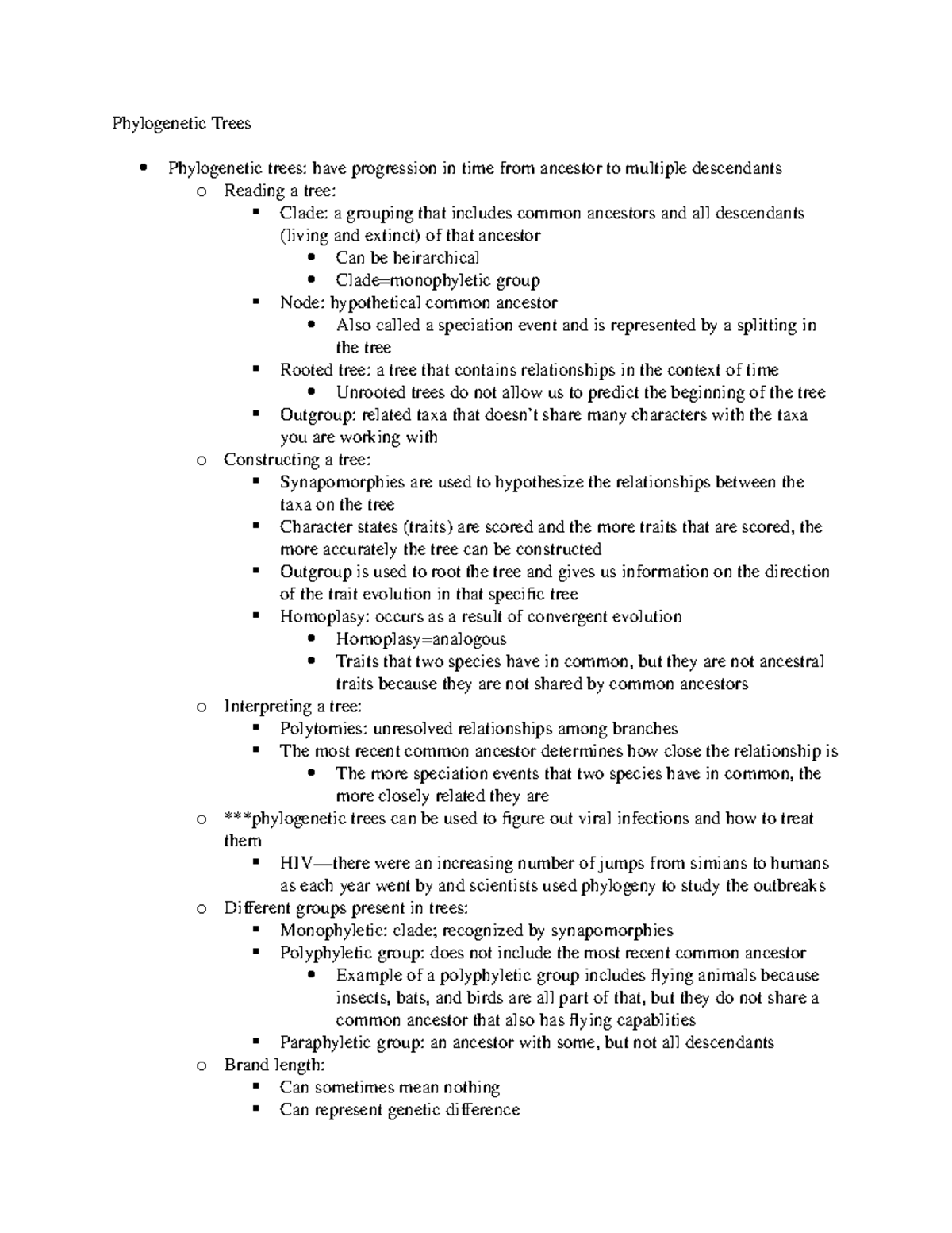 Phylogenetic Trees Lecture Notes 8 Phylogenetic Trees Phylogenetic Trees Have Progression