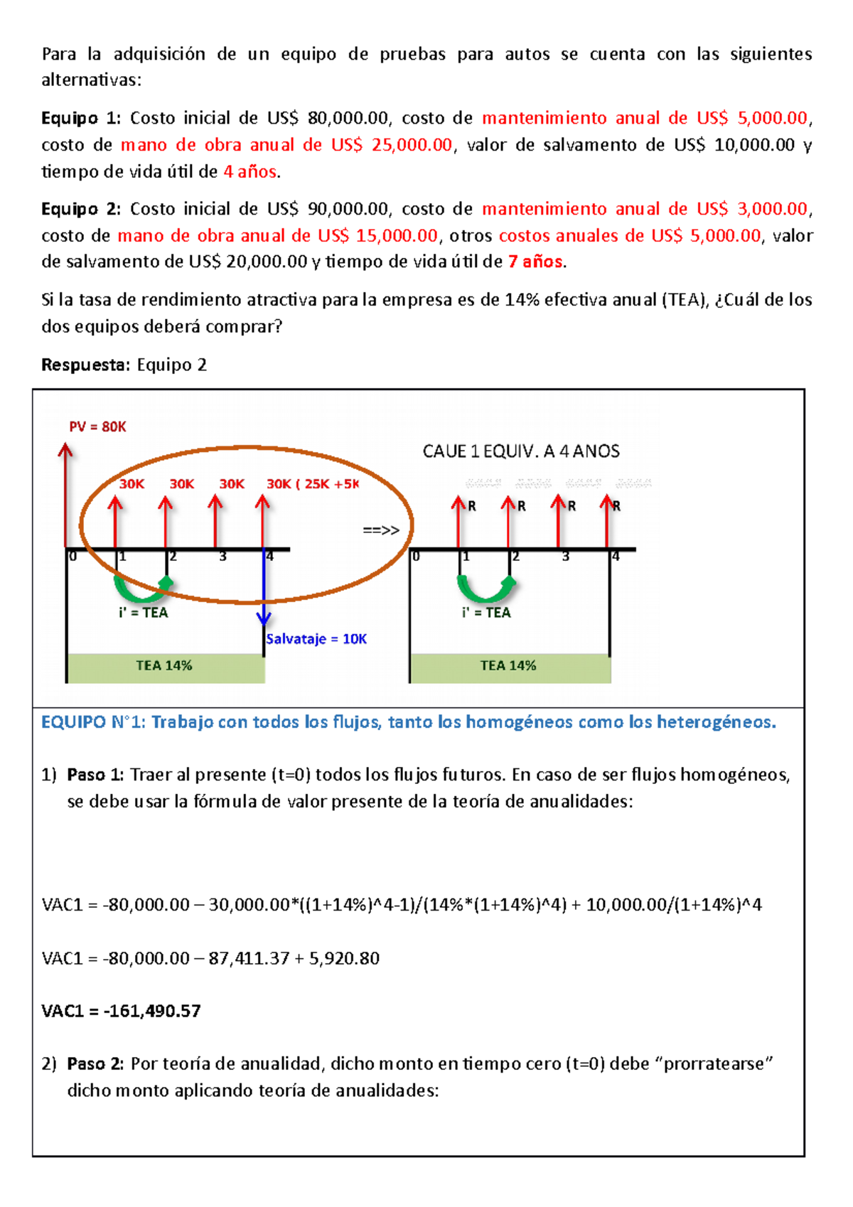 Análisis de reemplazo CAUE SI84 - Para la adquisición de un equipo de ...