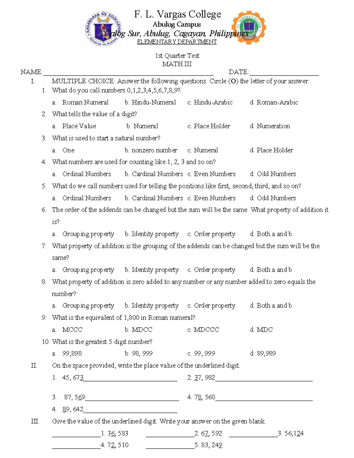 486448275-MATH-III - Hbhbuo Jhh to kiujj - F. L. Vargas College Abulug ...