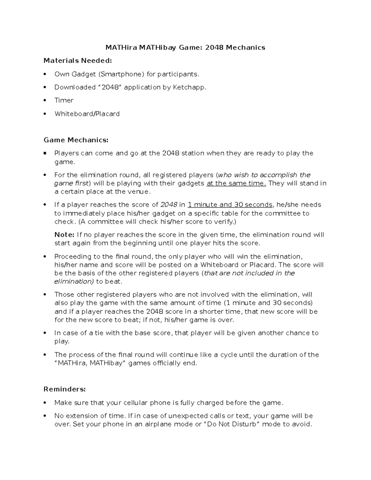 2048 Final - Mechanics (2048) - MATHira MATHibay Game: 2048 Mechanics ...