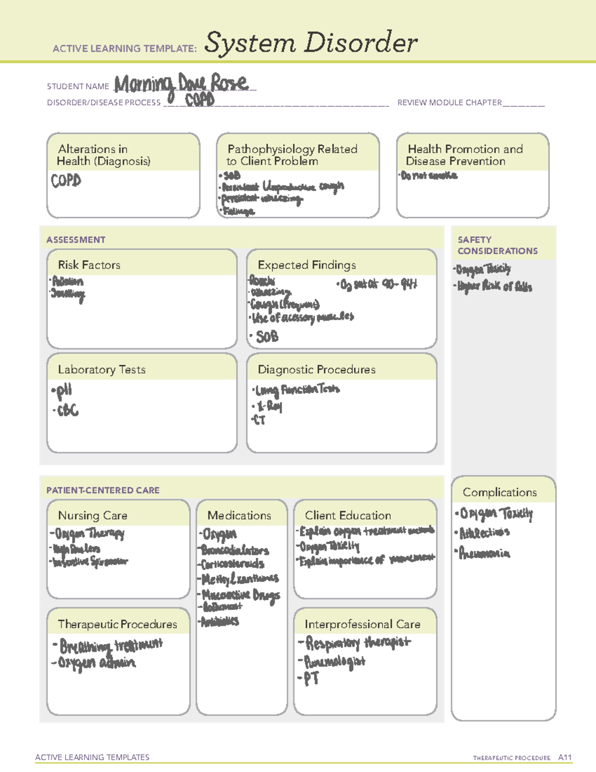 Active Learning Template (System Disorder) - ACTIVE LEARNING TEMPLATES ...