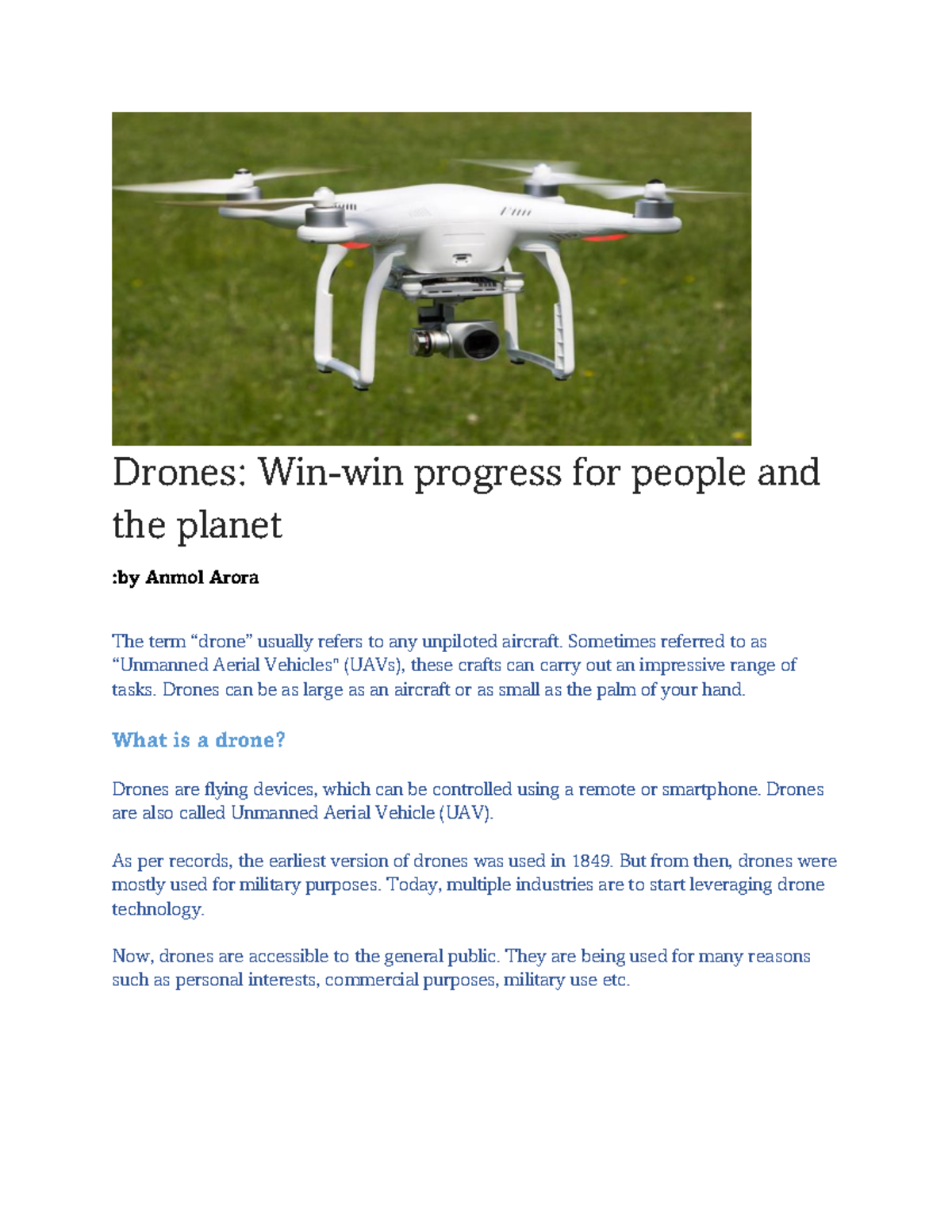 Drones- Anmol Arora - Congratulations! We have credited 1GB FREE DATA ...