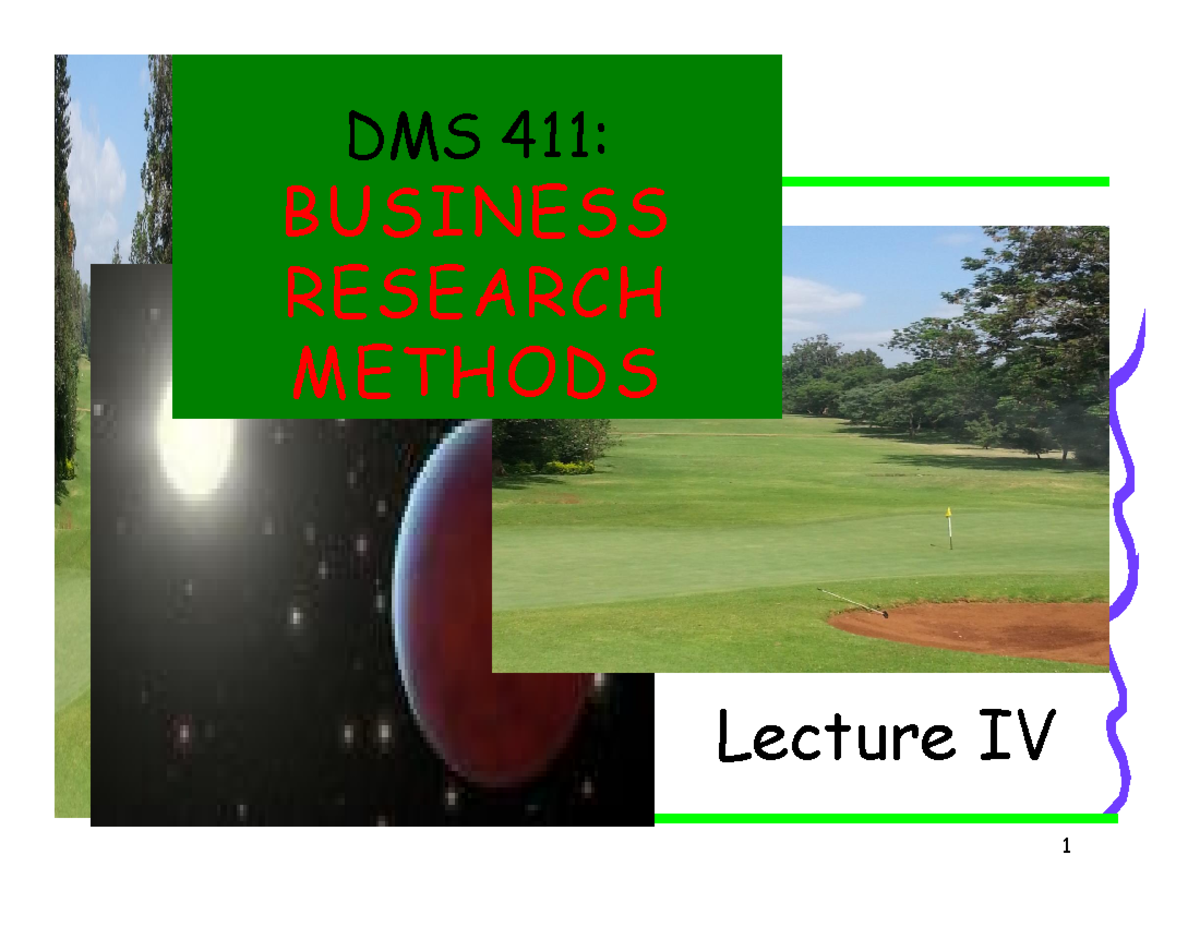 Lecture 4 - Literature Review - DMS 411: BUSINESSBUSINESS RESEARCHRESEARCH METHODSMETHODS ...