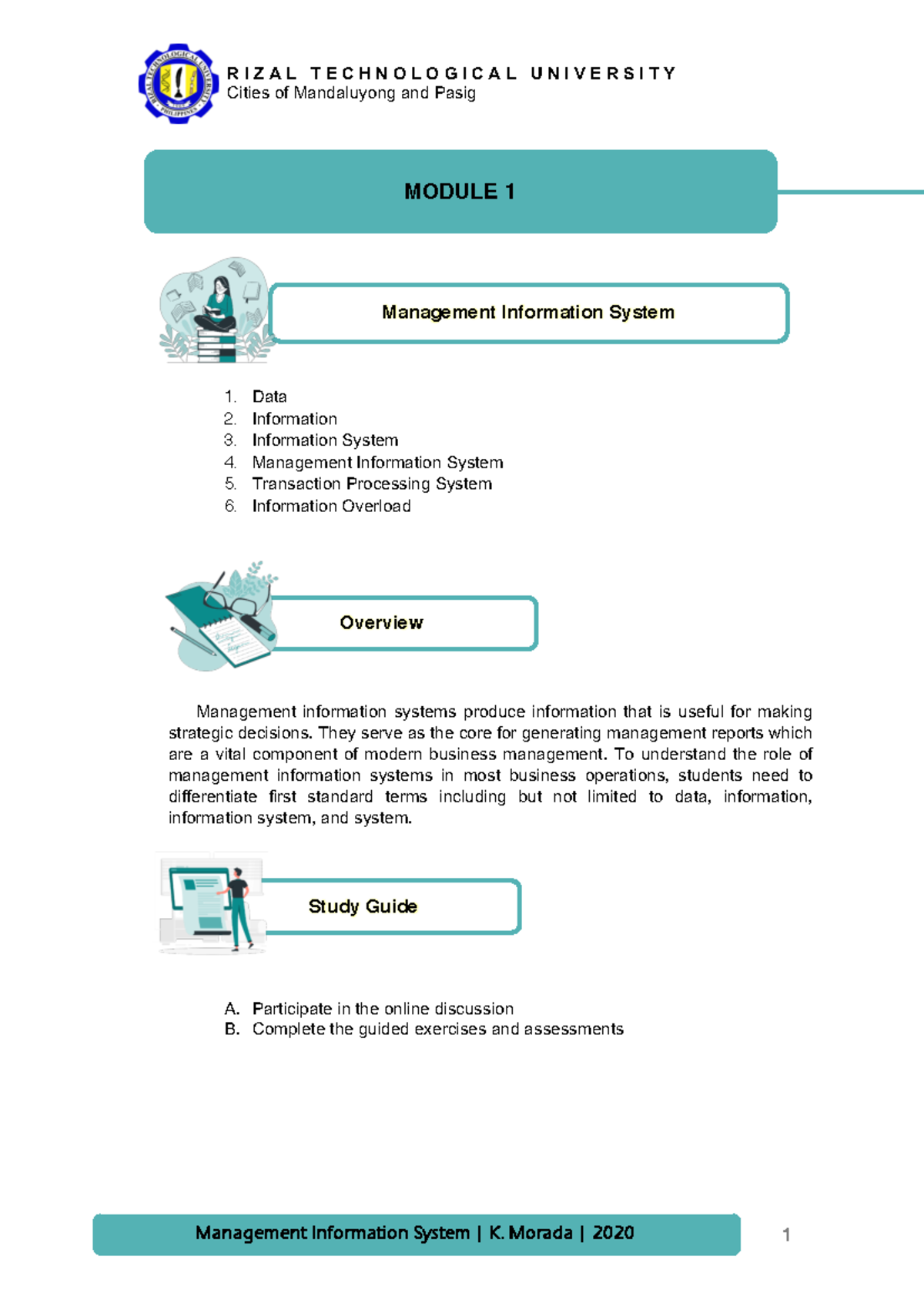 MIS-module 1 U1 - REVIEWER - Cities of Mandaluyong and Pasig Data ...