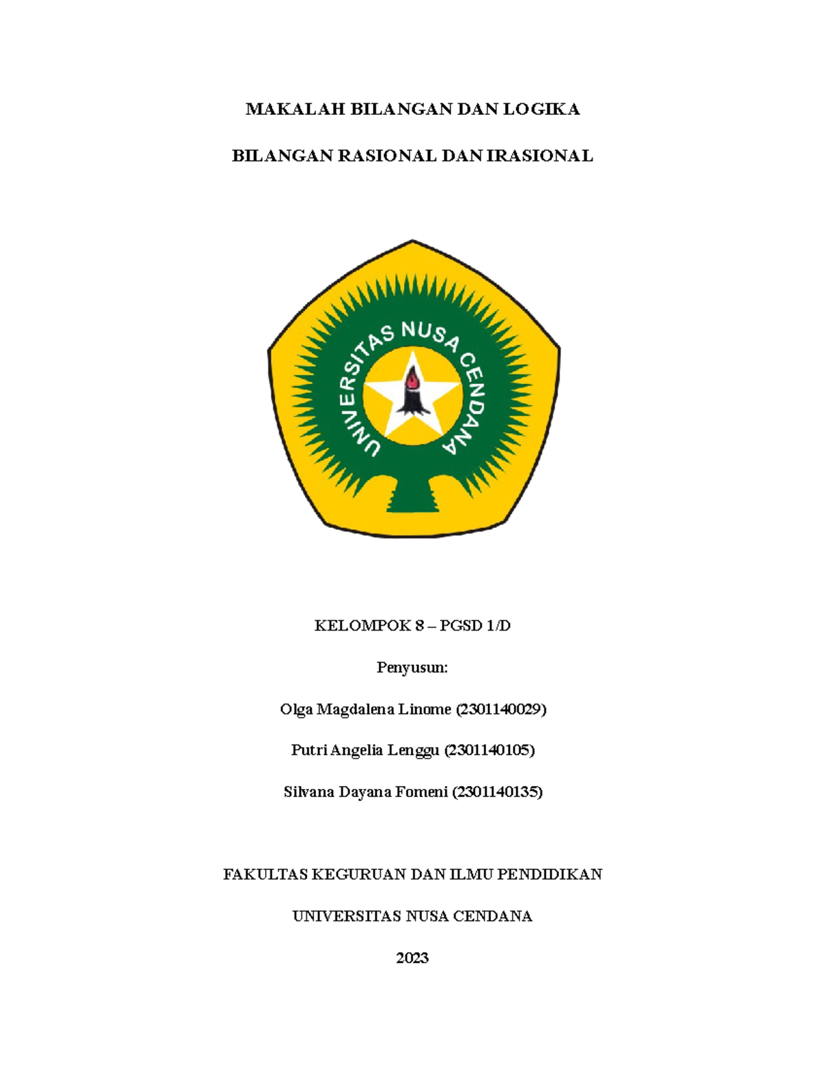 Makalah MTK - MAKALAH BILANGAN DAN LOGIKA BILANGAN RASIONAL DAN ...