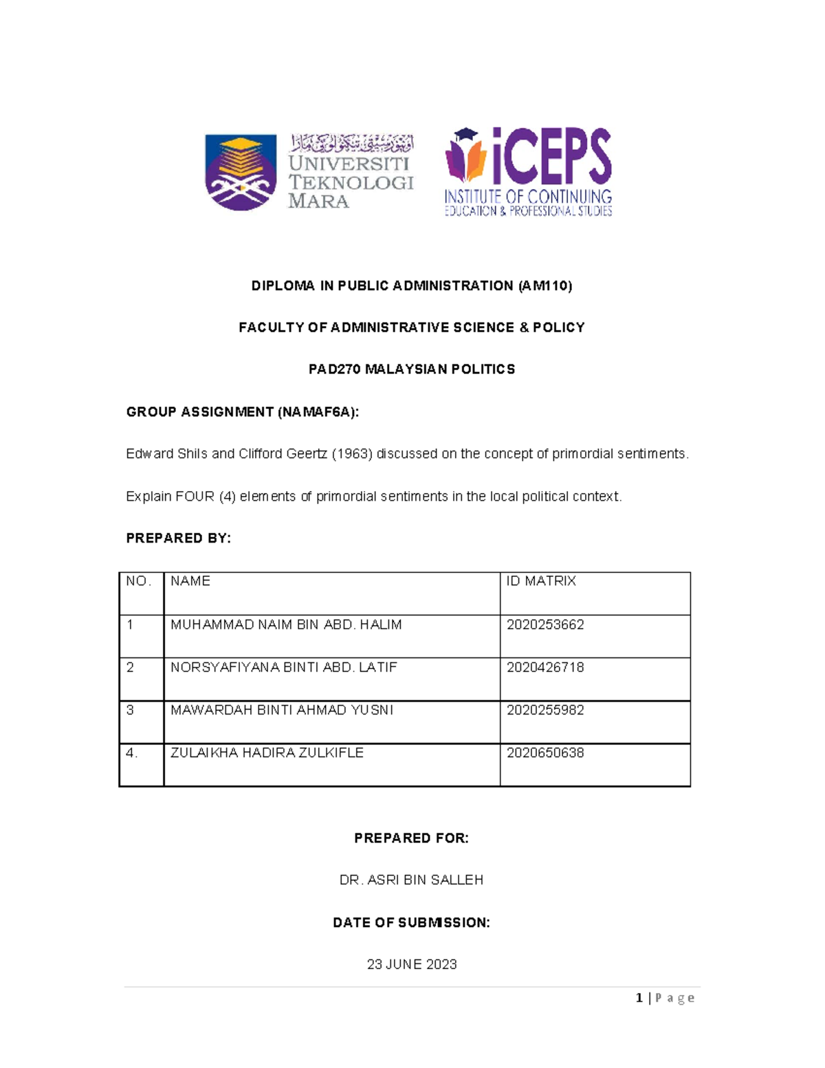 Edward Shils and Clifford Geertz (1963) - Concept of primordial ...