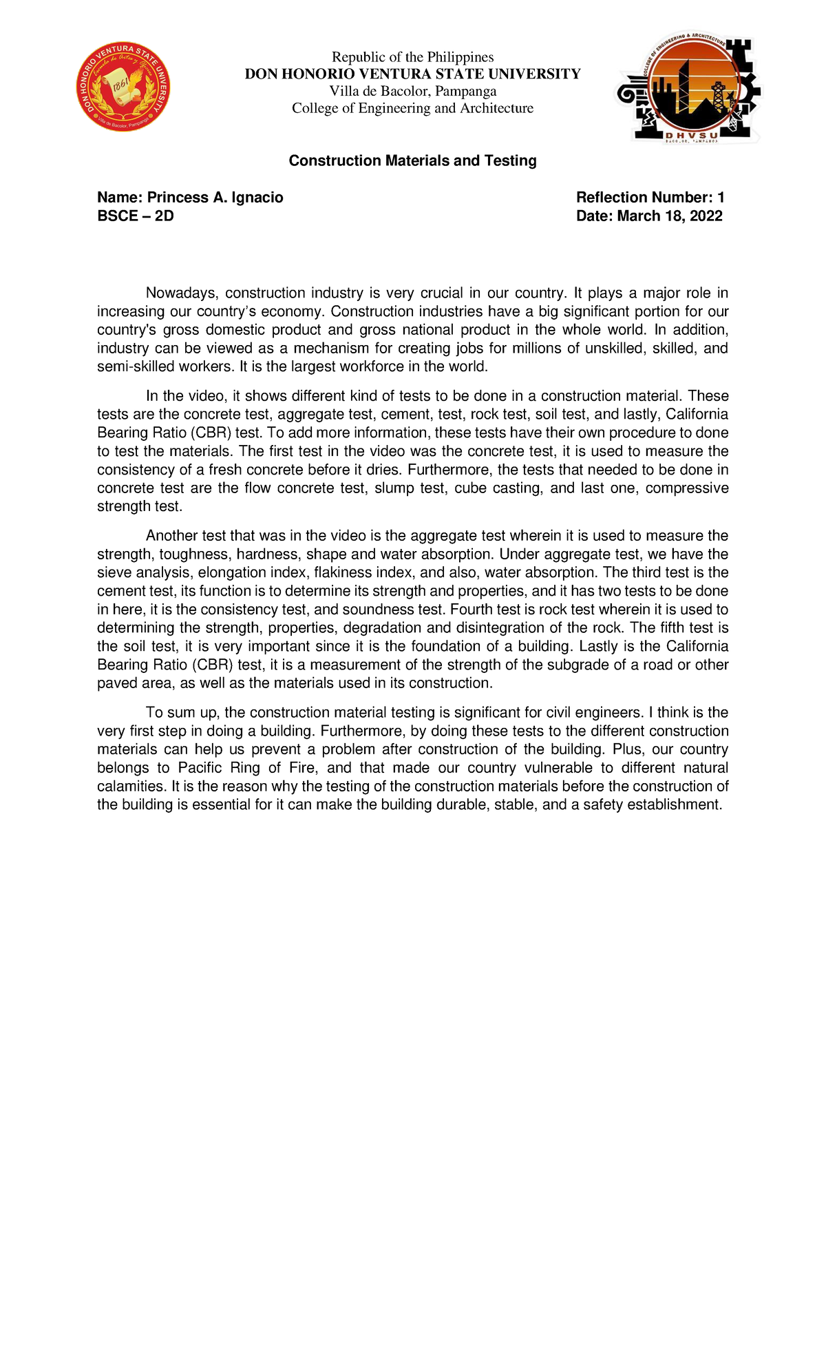 Princess Ignacio RM No. 1 - Republic of the Philippines DON HONORIO ...