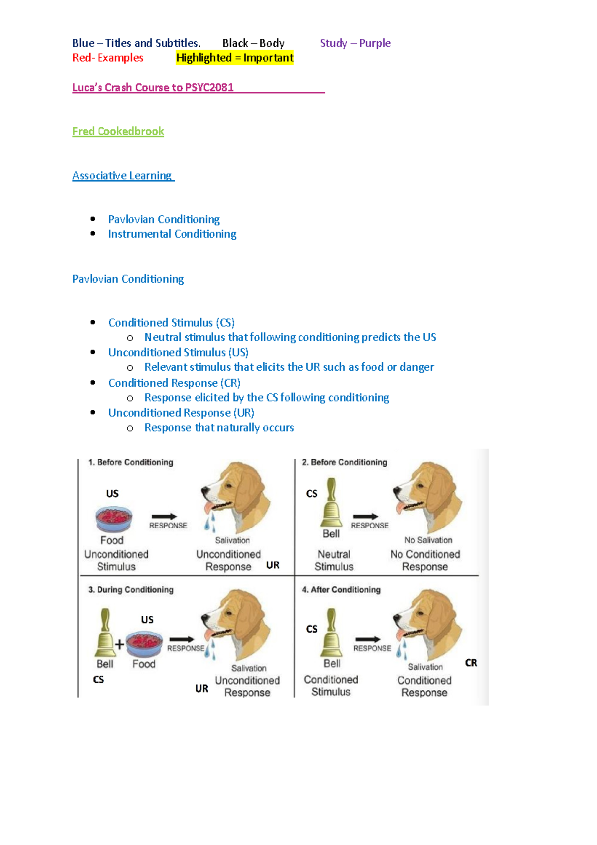 Crash Course PSYC2081 - Blue Titles and Subtitles. Black Body Examples ...