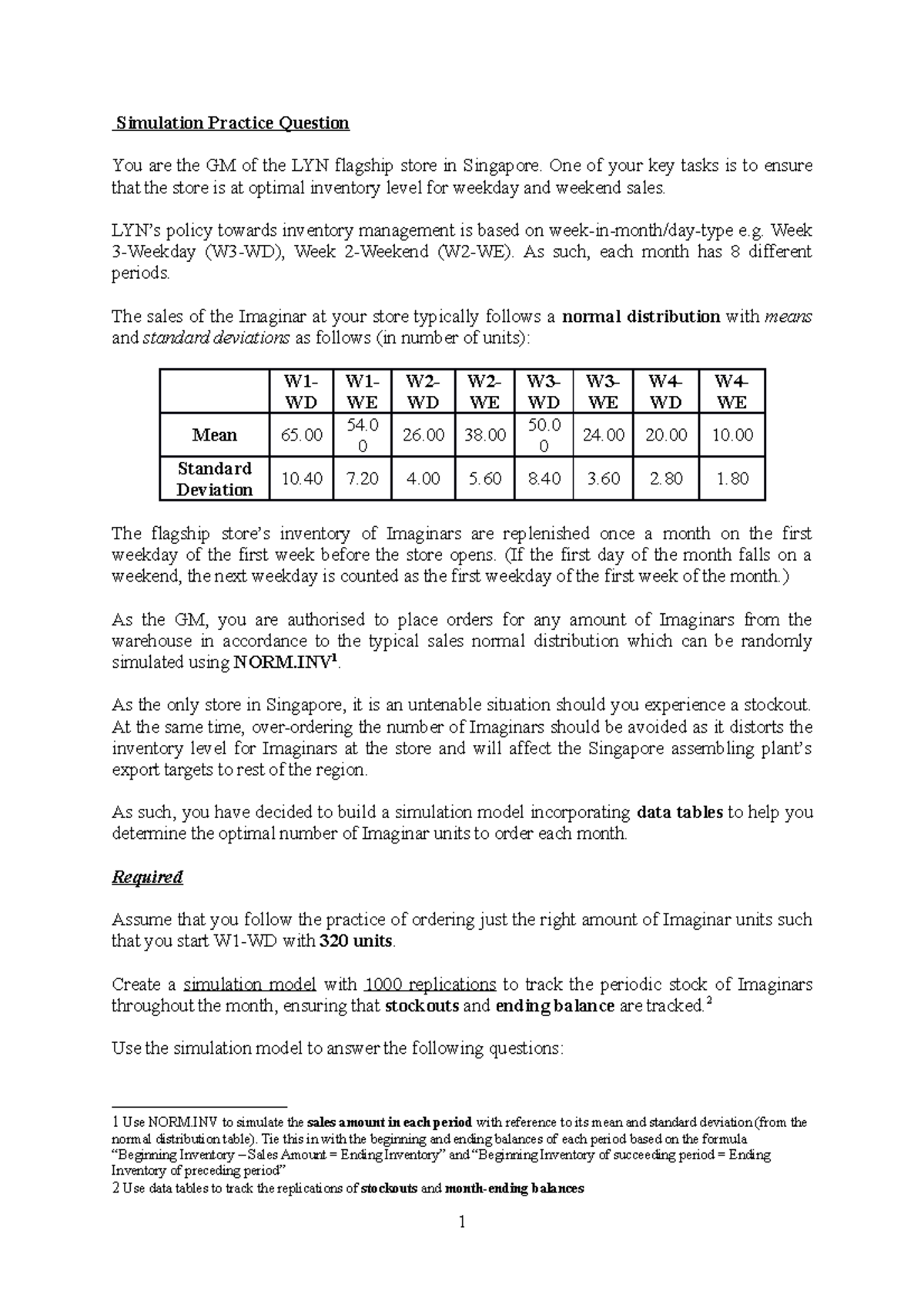 ACCT418-665 - Simulation - Practice Q - Simulation Practice Question ...