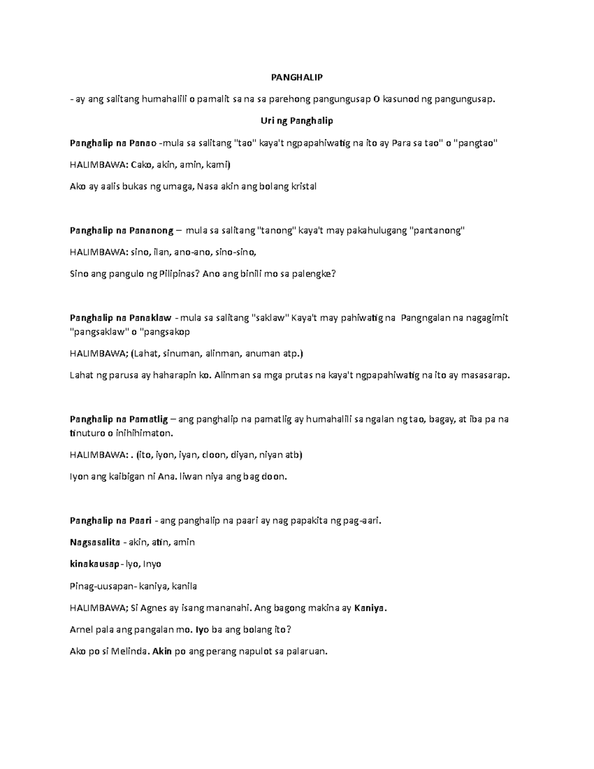 Panghalip - Hope it can help - PANGHALIP ay ang salitang humahalili o ...