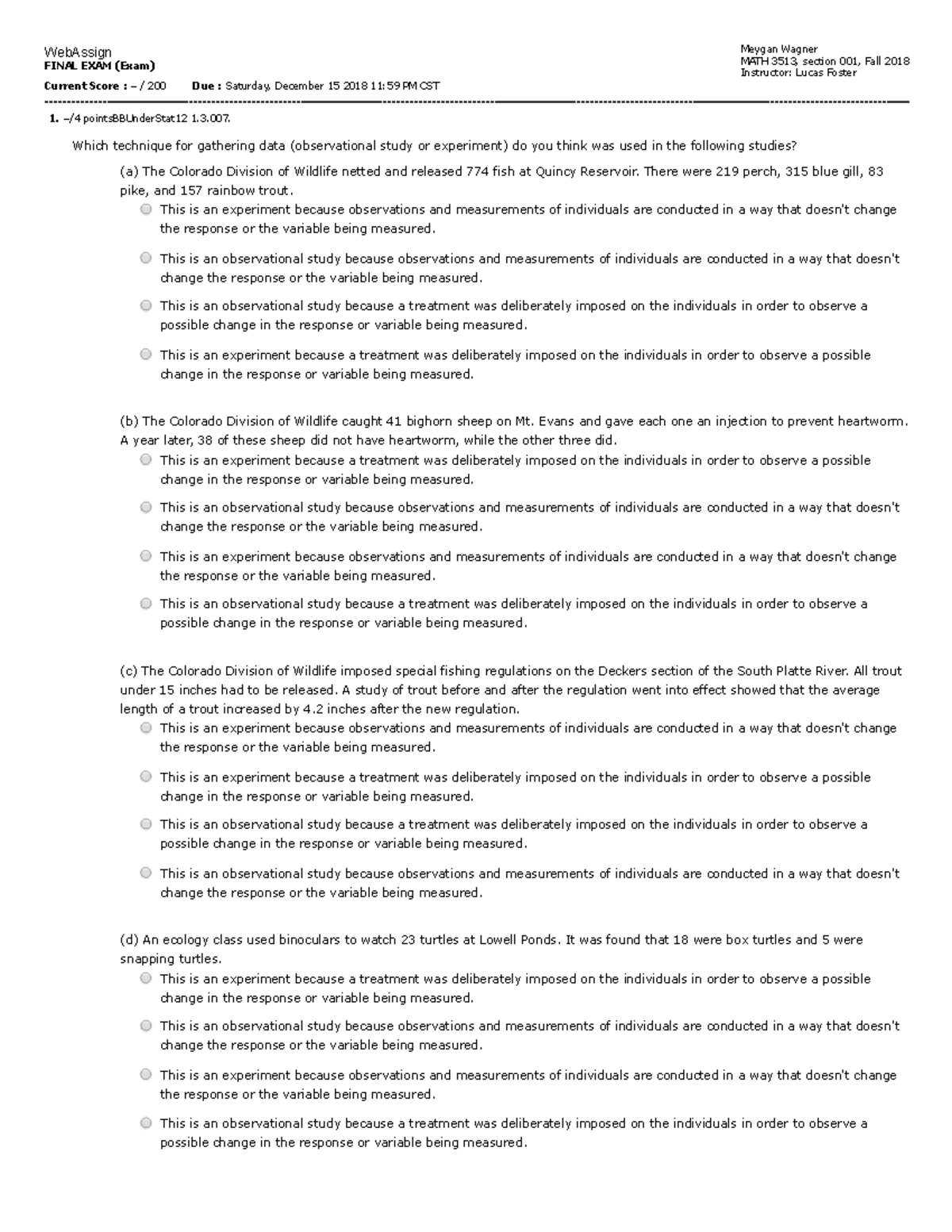 Final EXAM - MATH 3513 - NSU - Studocu