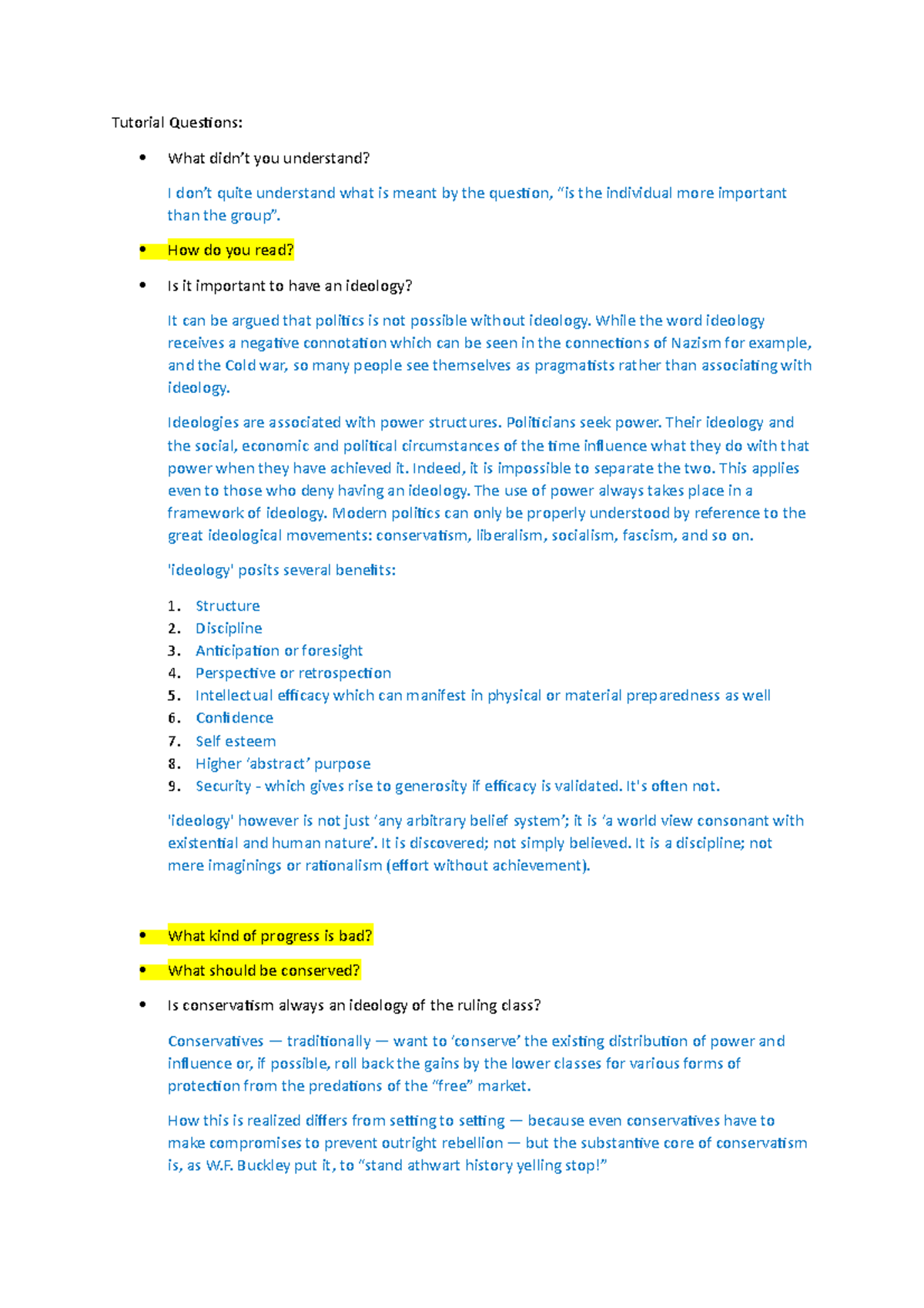 Pols week 1 tute - Week 1 tutorial work - Tutorial Questions: What didn ...