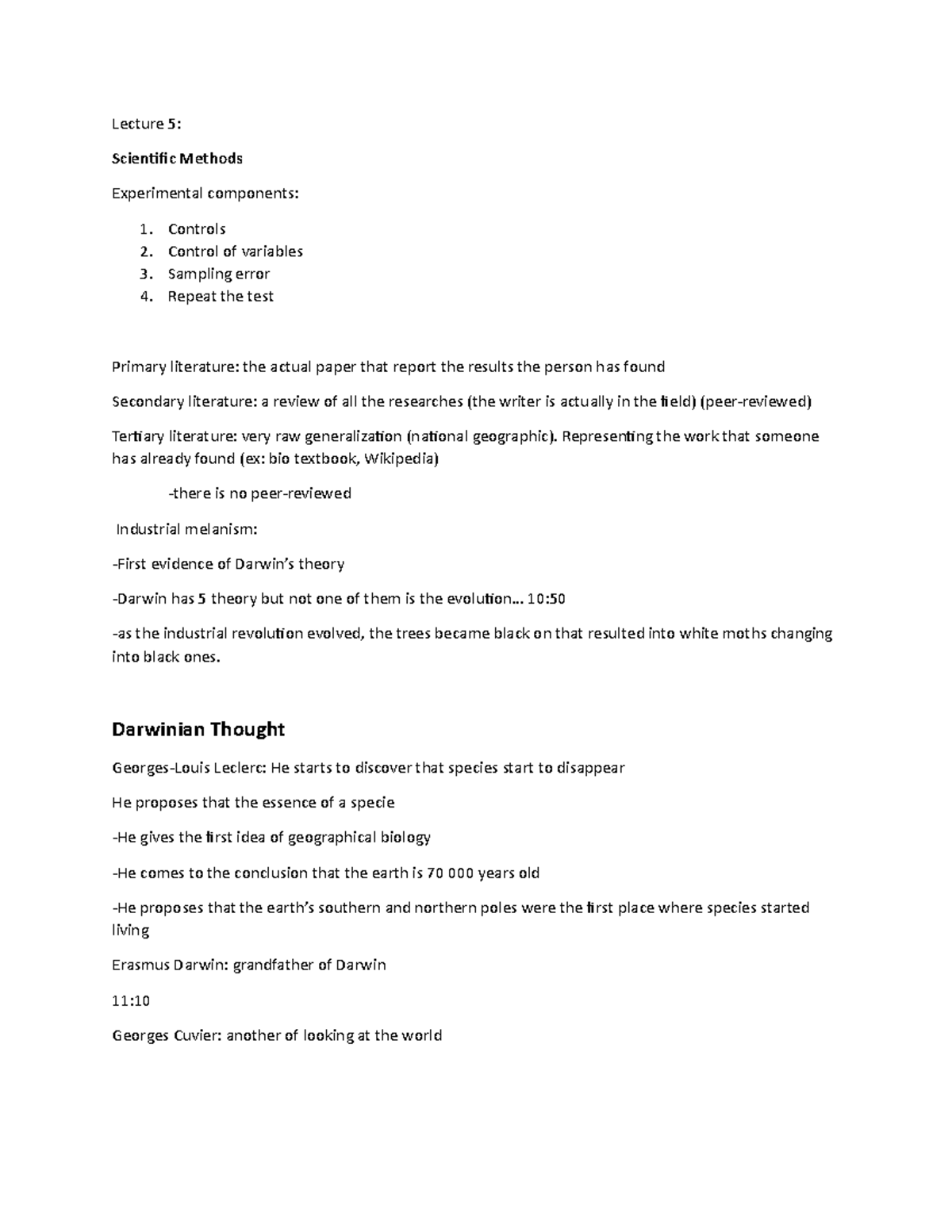 Lecture 5 - Cell Biology - Lecture 5: Scientific Methods Experimental ...