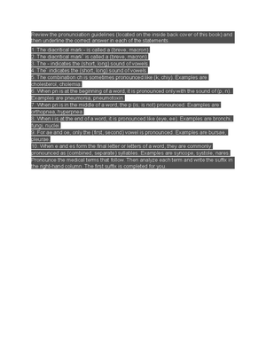 [Solved] After fully completing the textbook readings and learning modules - Medical Terminology ...