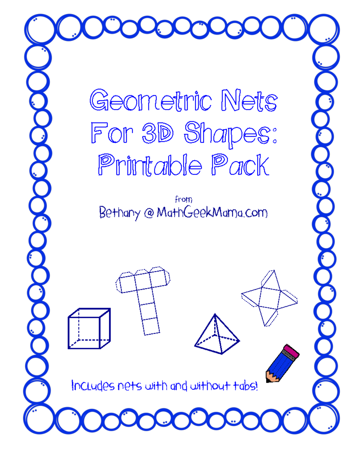 Geometric Nets Printable Pack - Geometric Nets For 3D Shapes: Printable ...