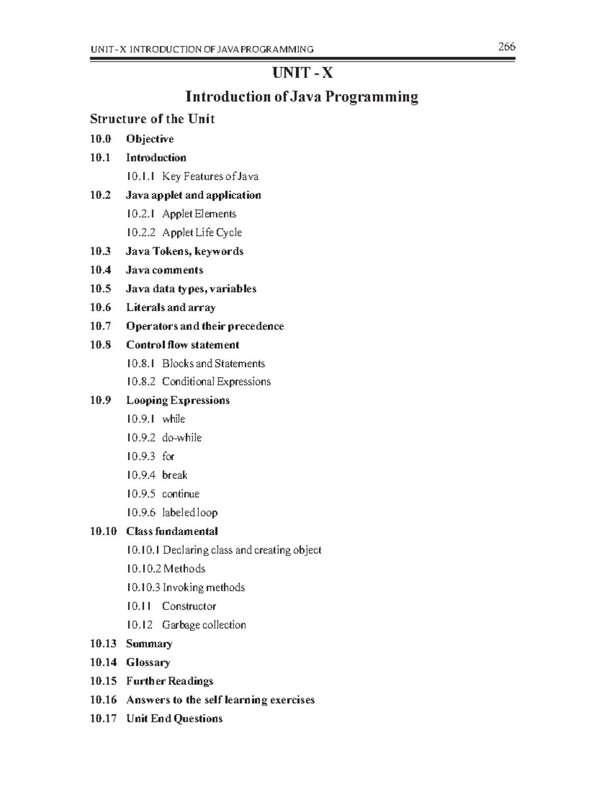 Introduction of Java Programming - UNIT - X Introduction of Java ...