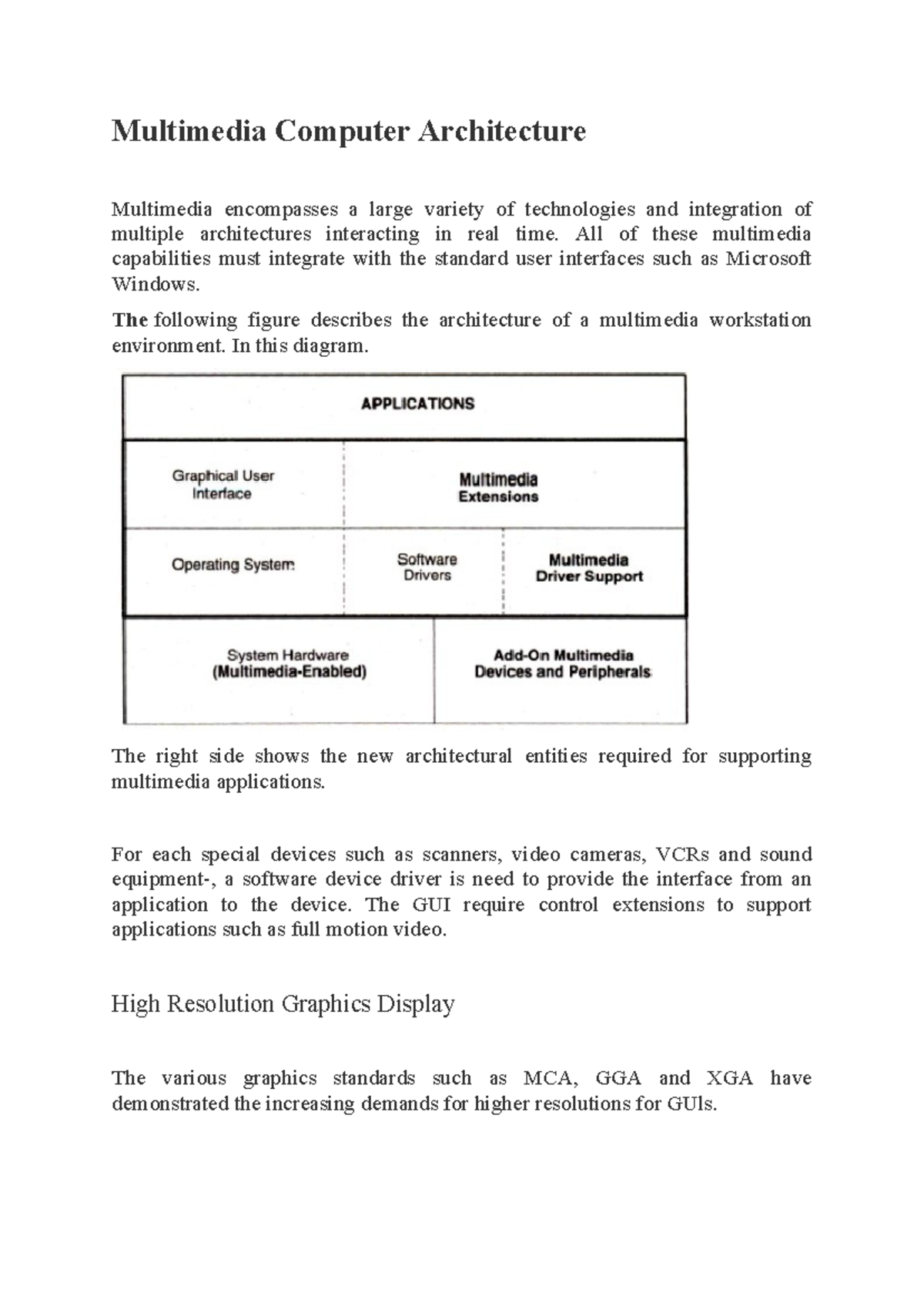 Multimedia Computer Architecture - Multimedia Computer Architecture ...