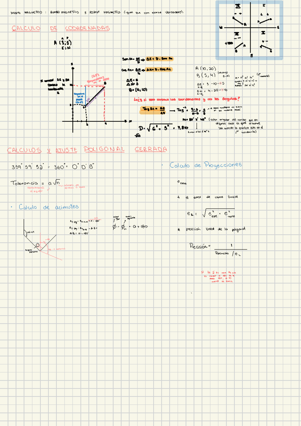 Apuntes Topo - topografia - #V I NORTE MAGNETICO : RUMBO MAGNETICO Y ...